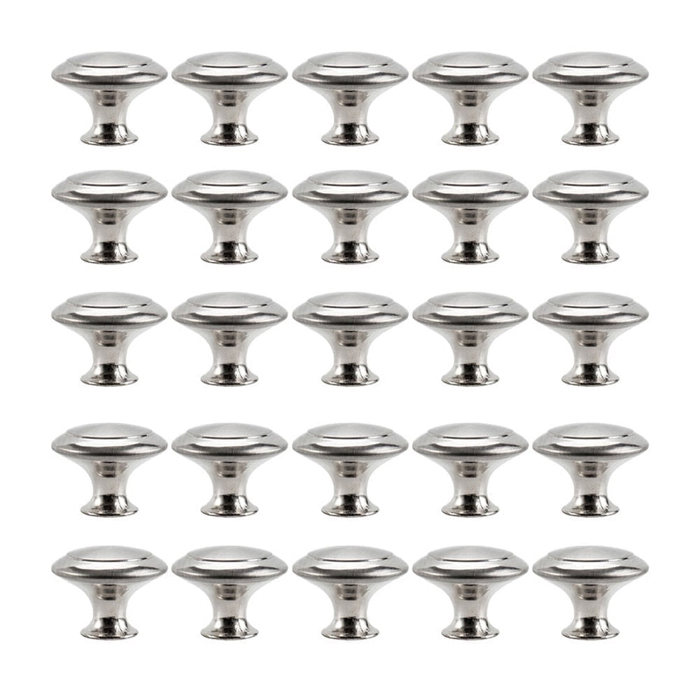 Rzvnmko 25pcs Brushed Nickel Cabinet Knobs, Silver Kitchen Drawer Pulls ...