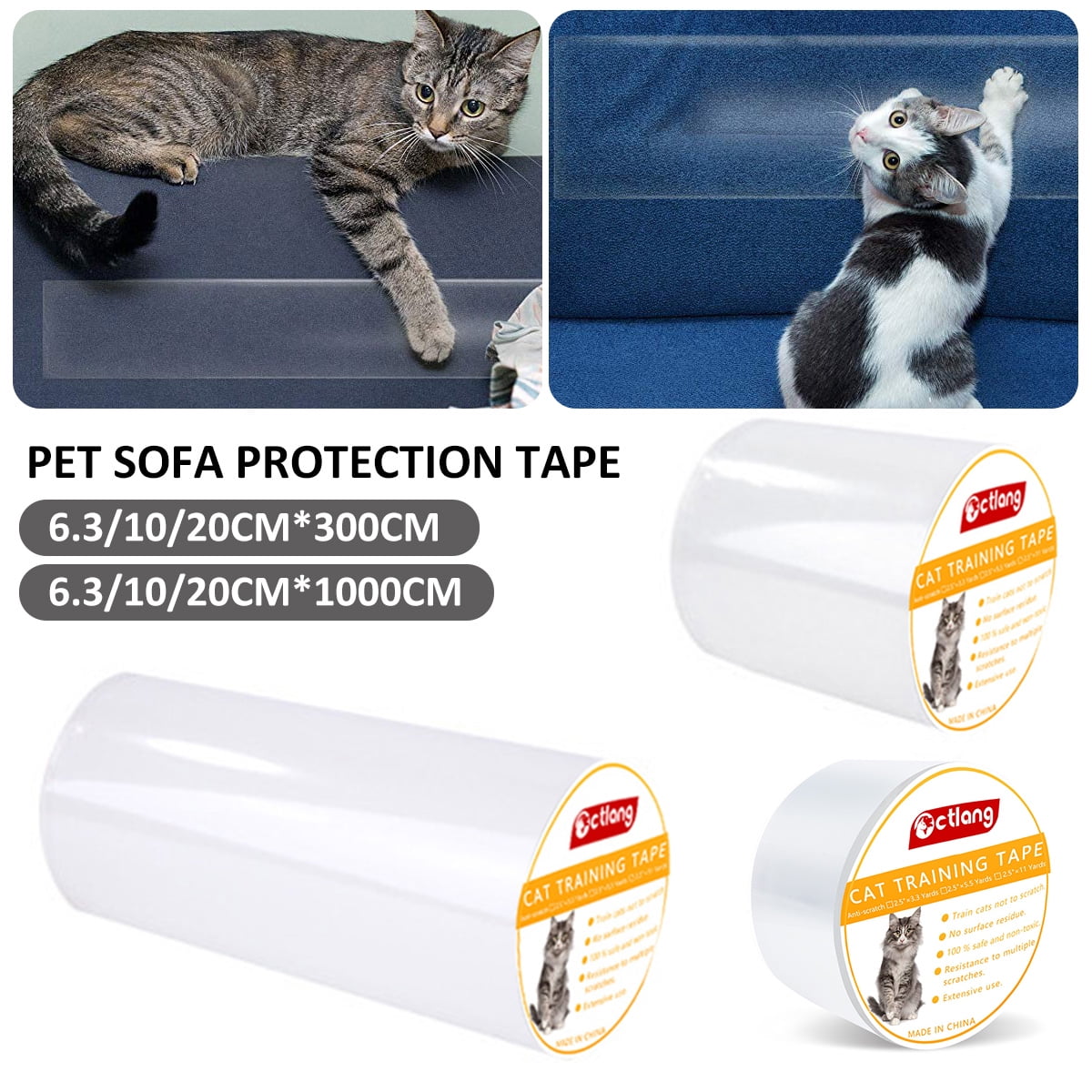 Lieonvis Anti Cat Scratch Tape, Double Sided Furniture Protector, Pet ...