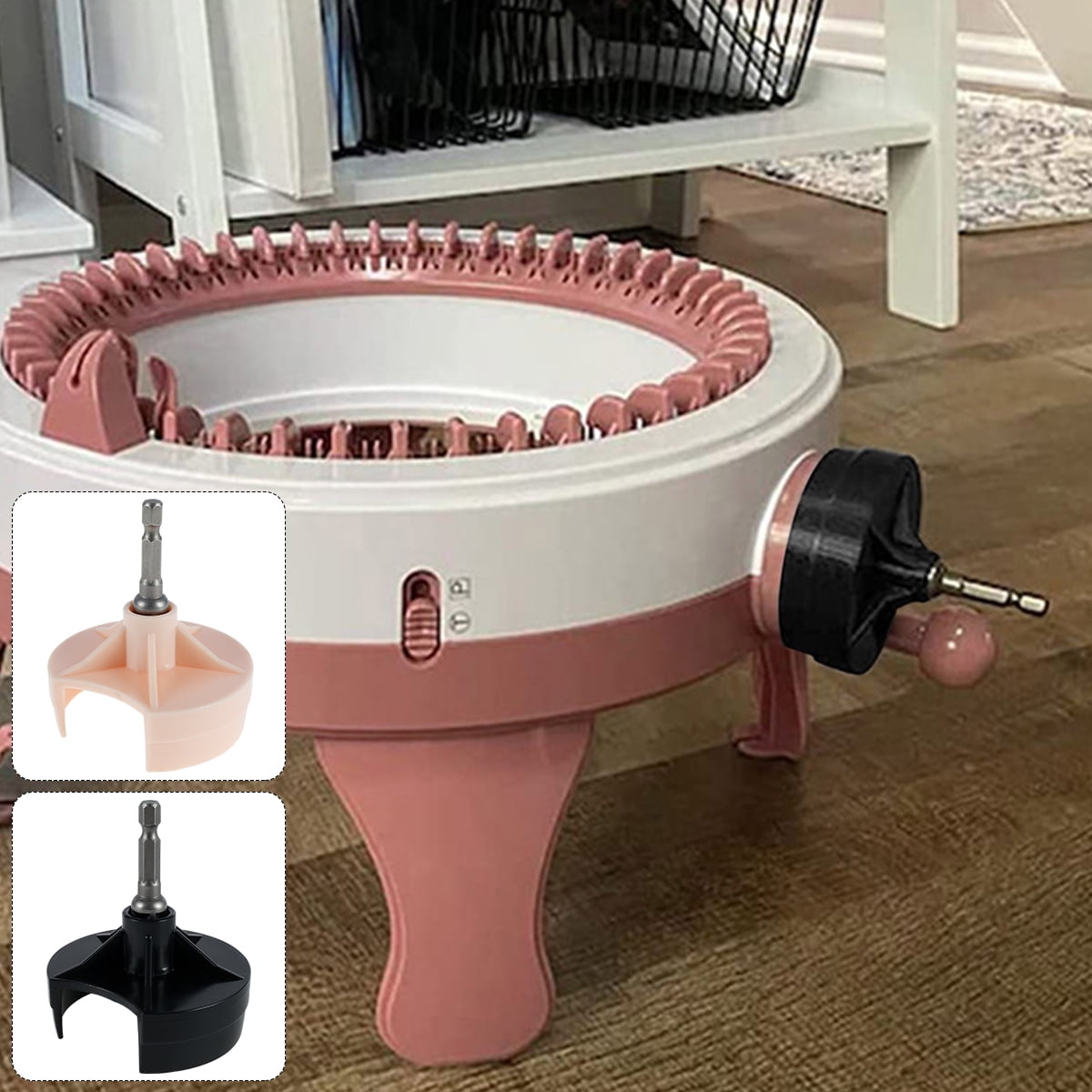 Rzvnmko Knitting Machine Adapter Quick Knitting Crank Handle Adapter ...