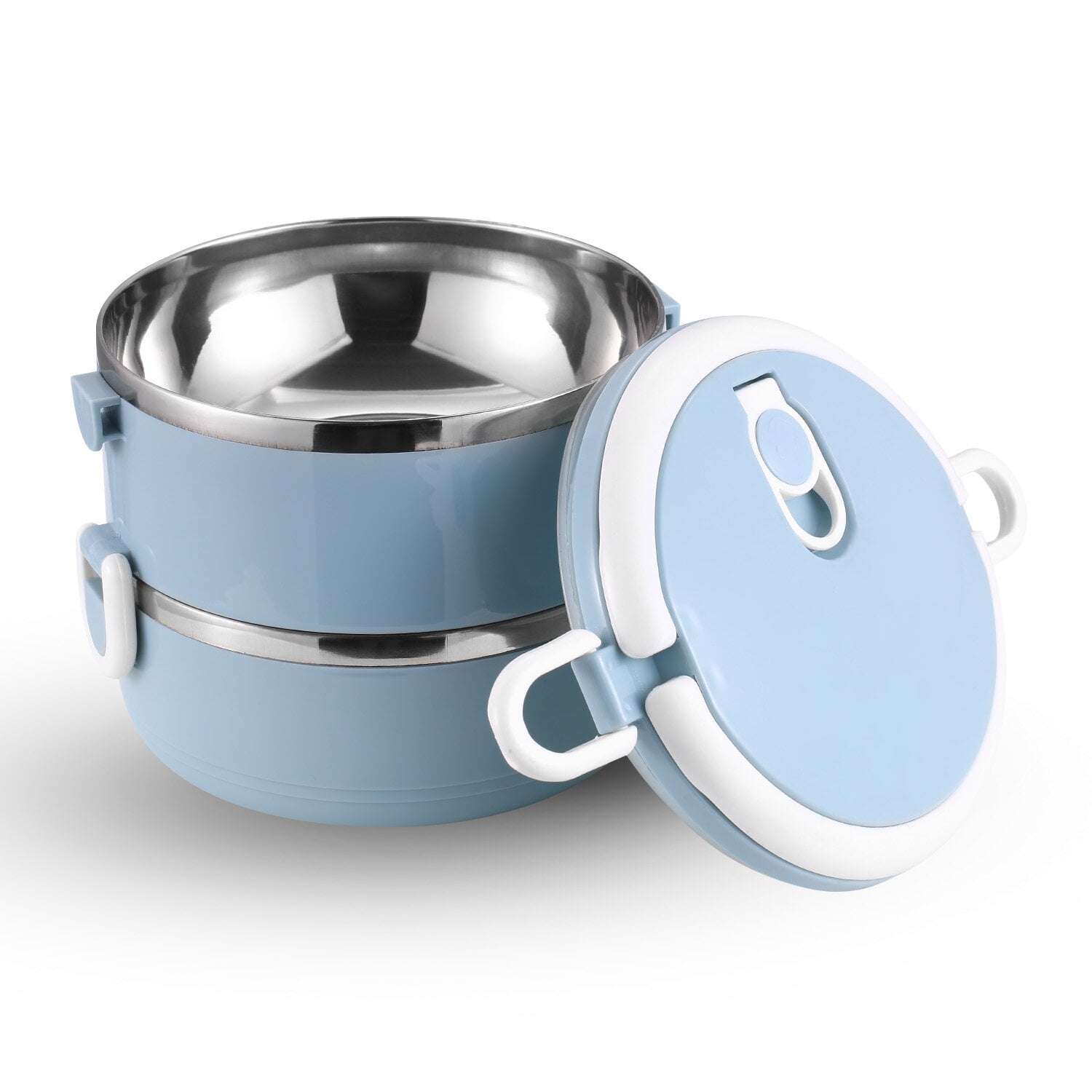 S-0530 Portable Double Layer Stainless Steel Insulated Bento Lunch Box ...