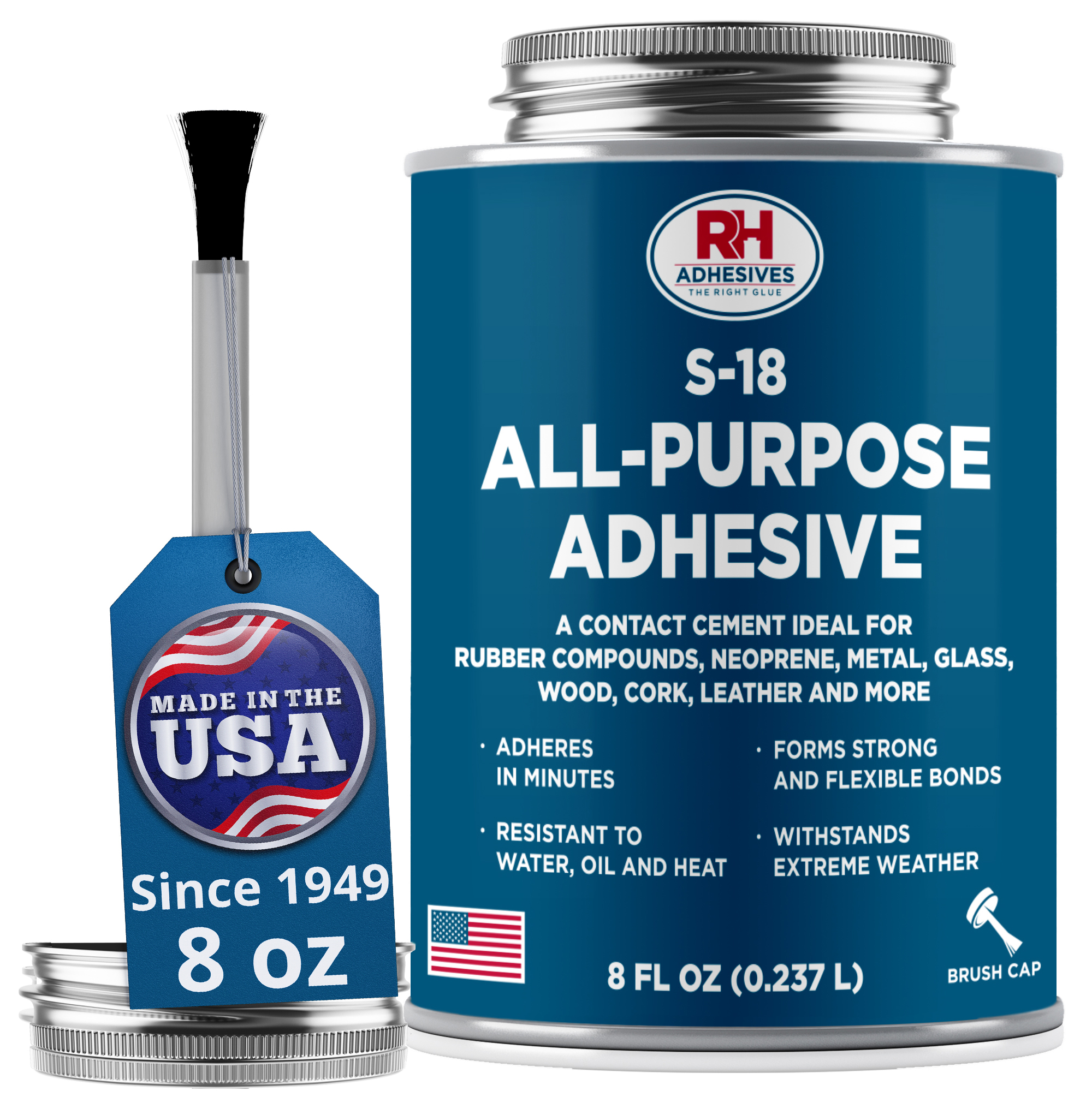 RH Adhesives S-18 All-Purpose Adhesive, 8 oz. can - Versatile Contact ...