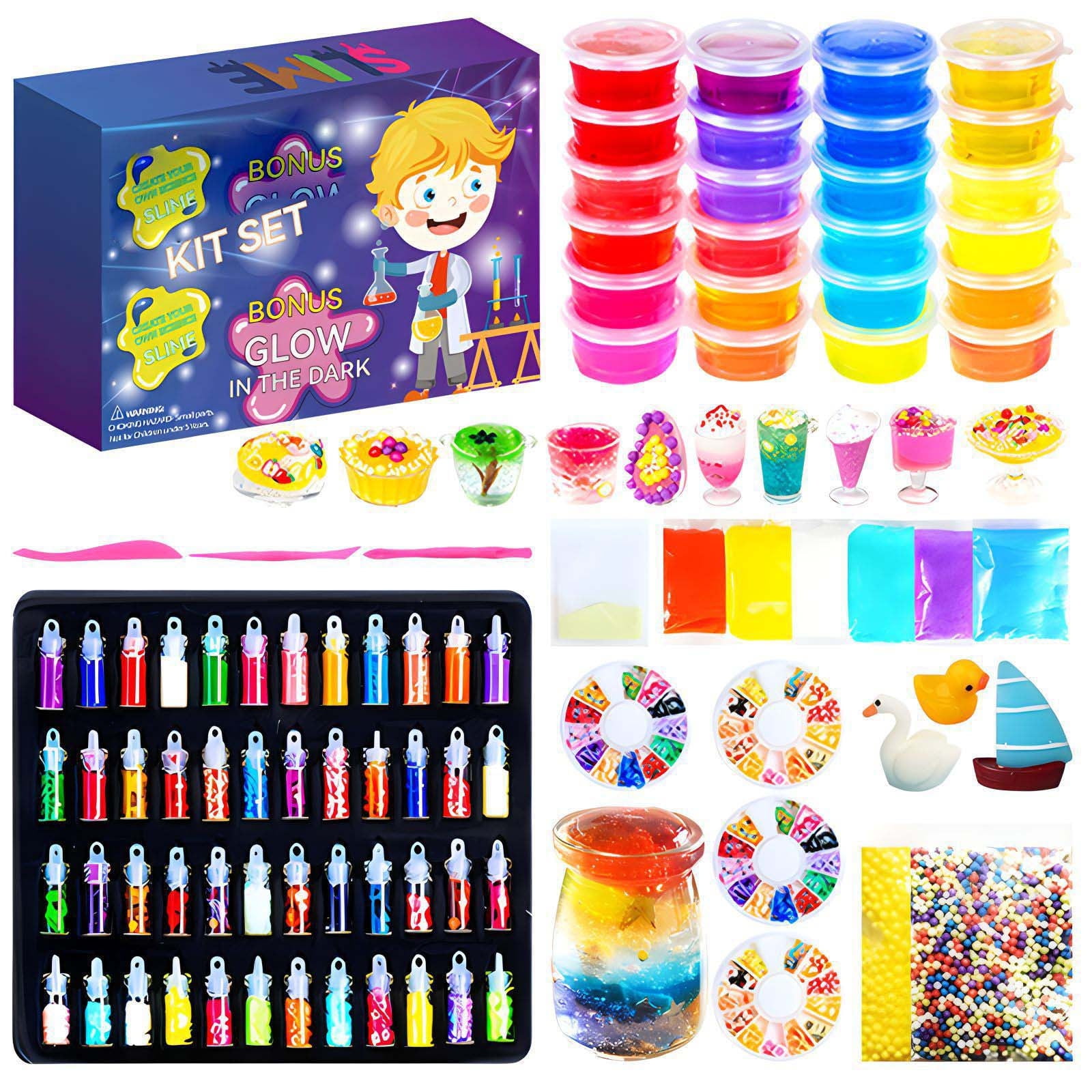 S-189 C Crystal Clear Slime Night Light Effect Sensory Slime - Walmart.com