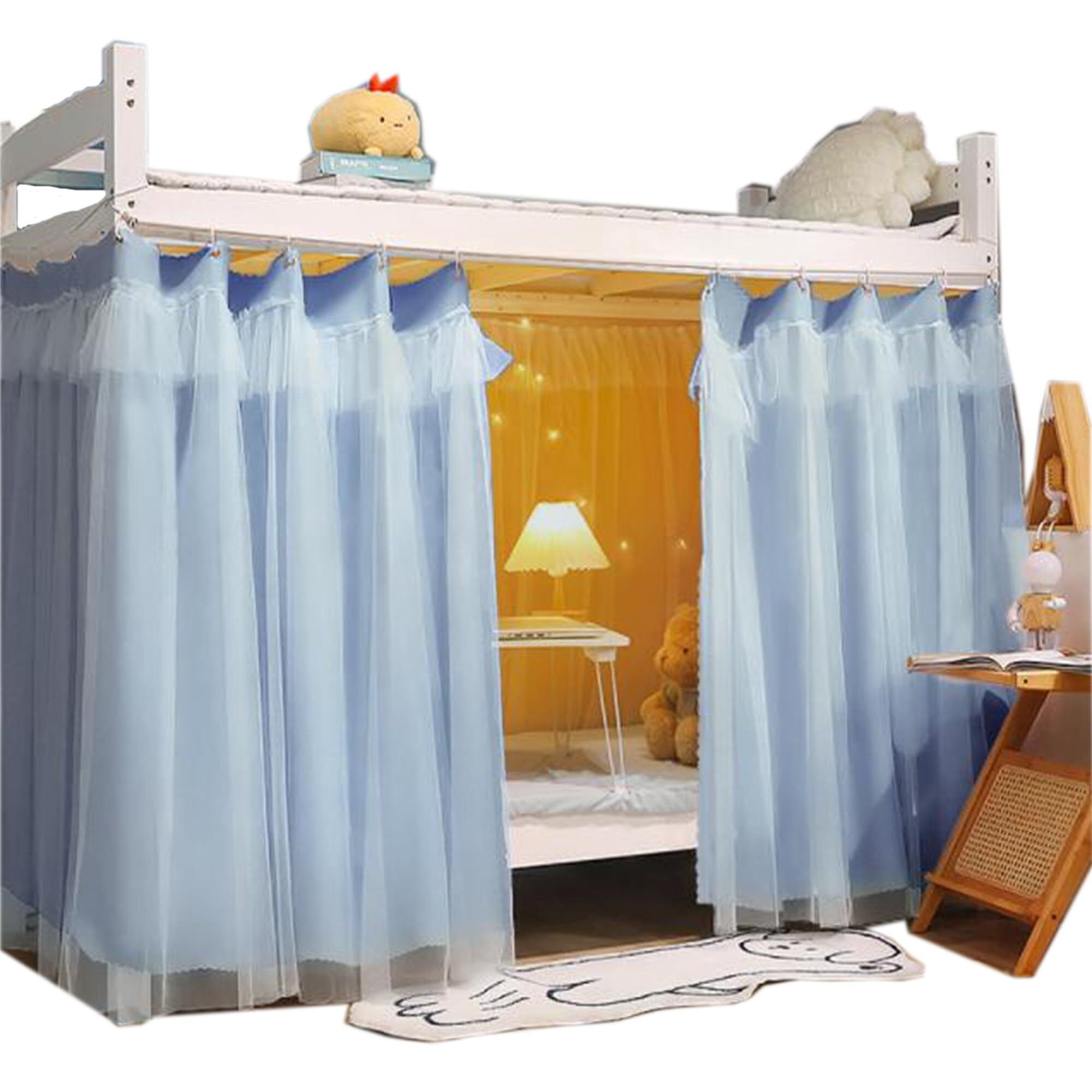 S 2 Panels,Dorm Home Solid Thicken Bunk Blackout Bed Curtains Cloth Bed ...