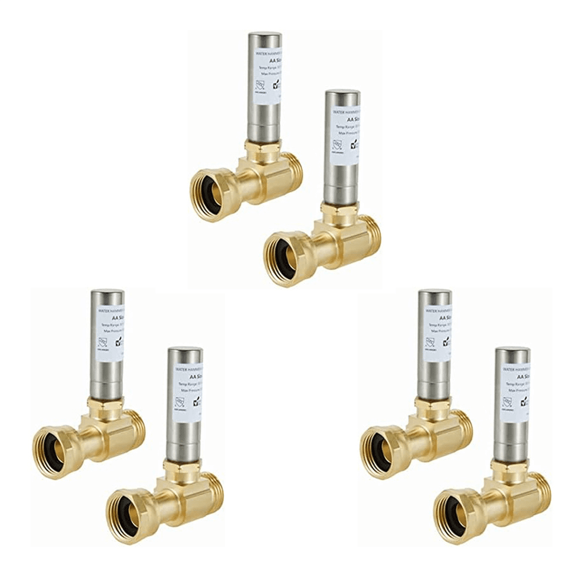 S-241 Stainless Steel Water Hammer Eliminator for Washing Machines, 3/4 ...