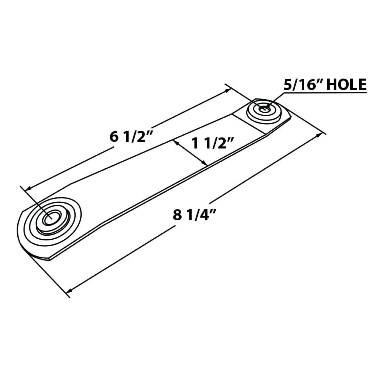 S/4 Glider Bearing Arm Brackets - 6 1/2" from Hole to Hole - Walmart.com