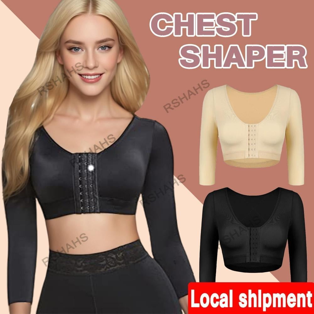 S-5XL Big Size Arm Shaper for Women Post Surgery Push Up Bra Compression Long Sleeves Corset ...
