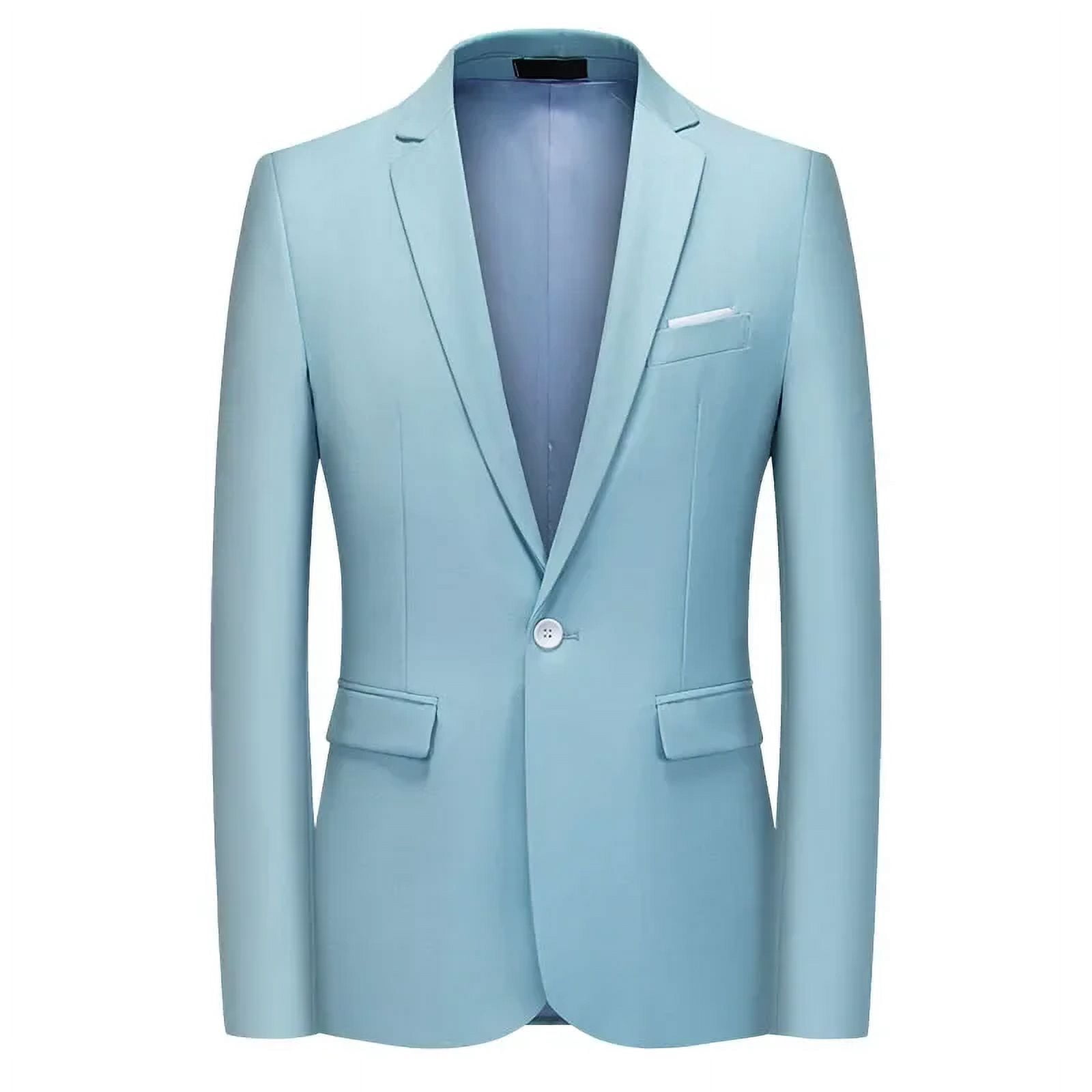 S-6XL Men's Formal Blazer Fine Fashion Solid Color Groom Wedding Dress ...