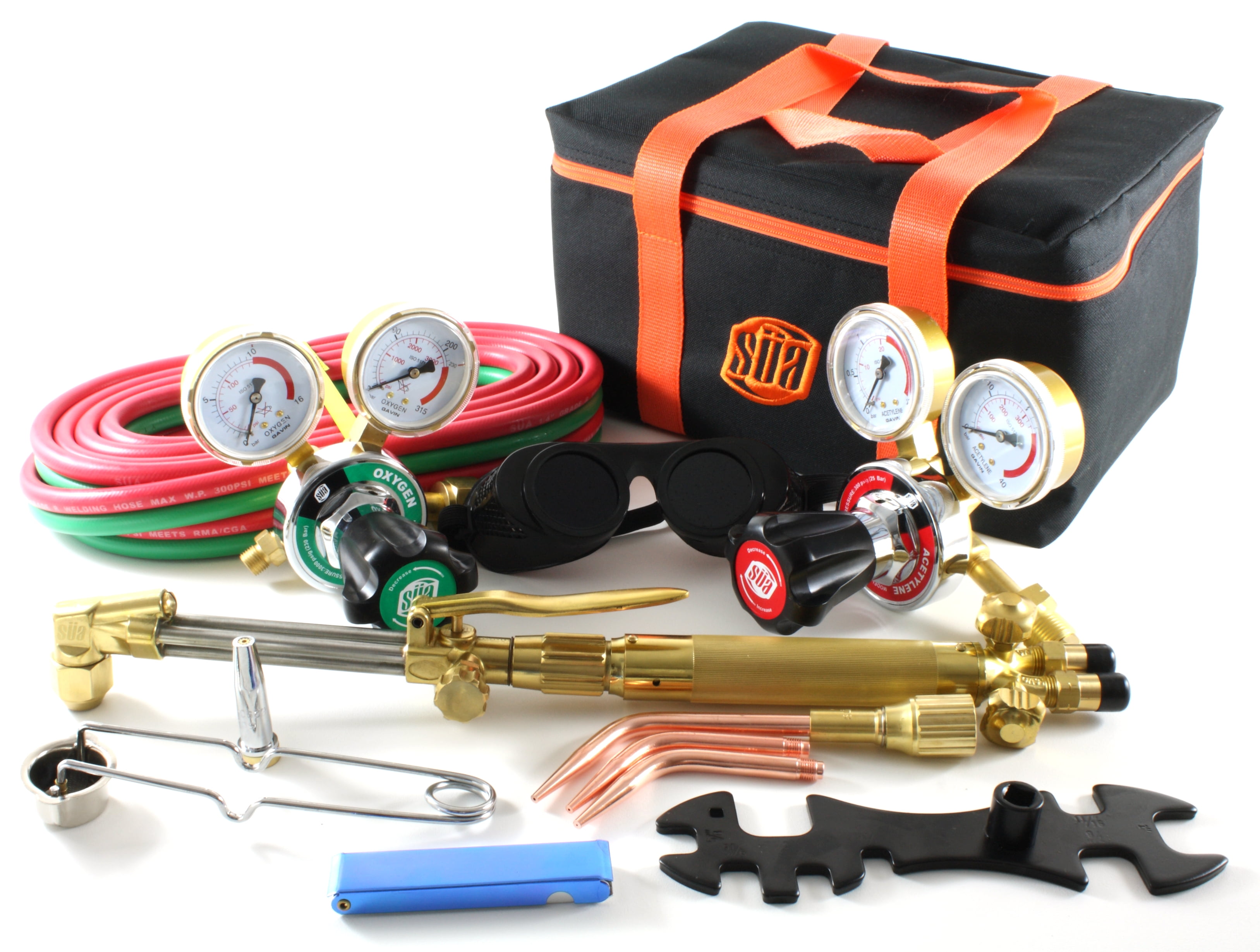 SÜA 25 Series Gas Welding & Cutting Kit Oxygen Torch Acetylene Welder ...