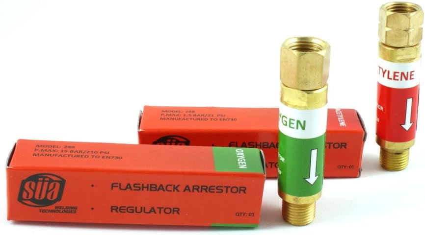 SÜA - 288 Flashback Arrestor - Regulator - Oxygen/Acetylene (PAIR ...