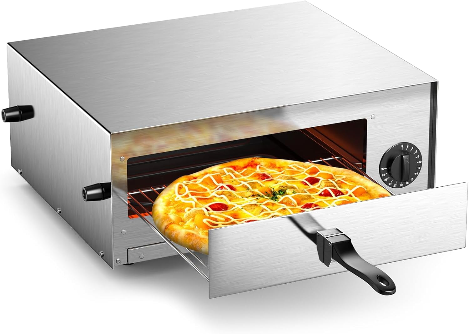 S AFSTAR 1450W Electric Pizza Oven, Stainless Steel Pizza Oven ...