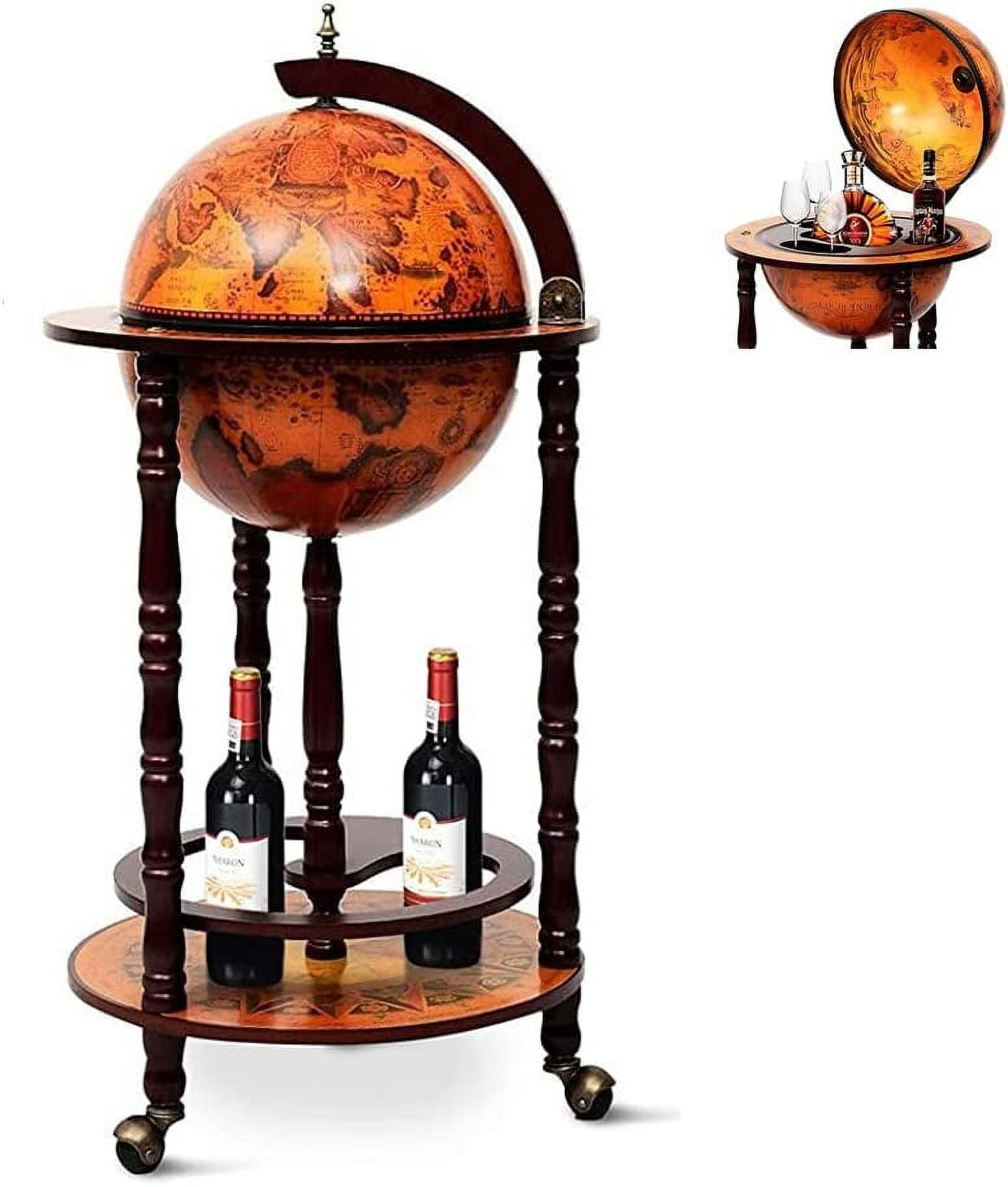 S AFSTAR 18'' Globe Bar Wine Cabinet, 16th Century Italian Replica ...