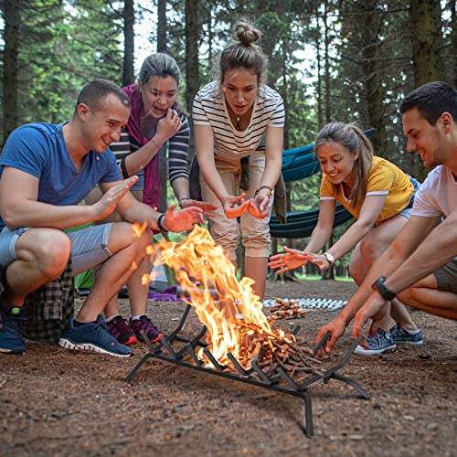 S AFSTAR 31 Inches Fireplace Grate, 1/2" Cast Iron Fireplace Grate w/V ...