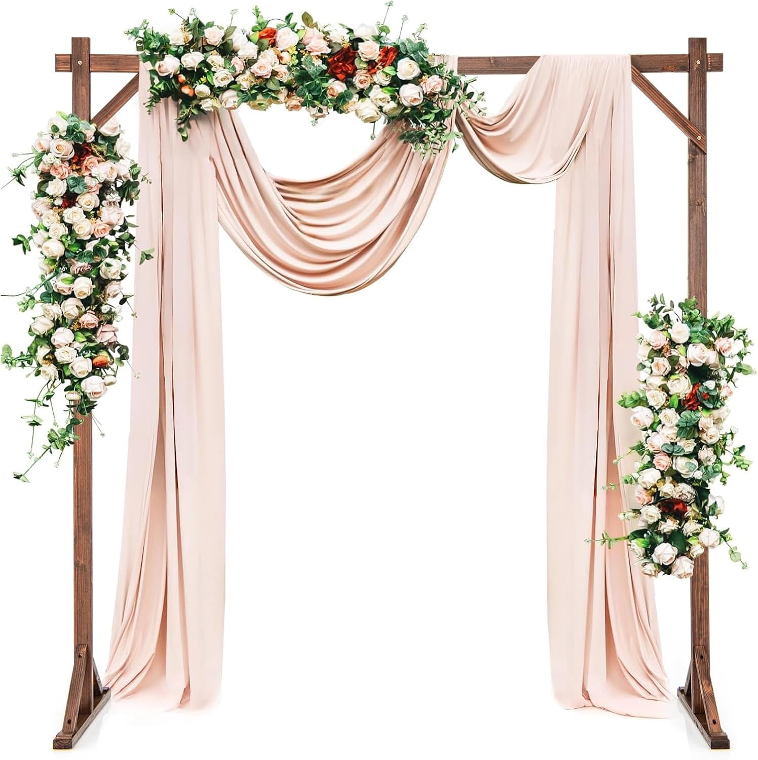 S AFSTAR 7.2FT Square Wedding Arch Frame Wooden, Balloon Floral Arch ...