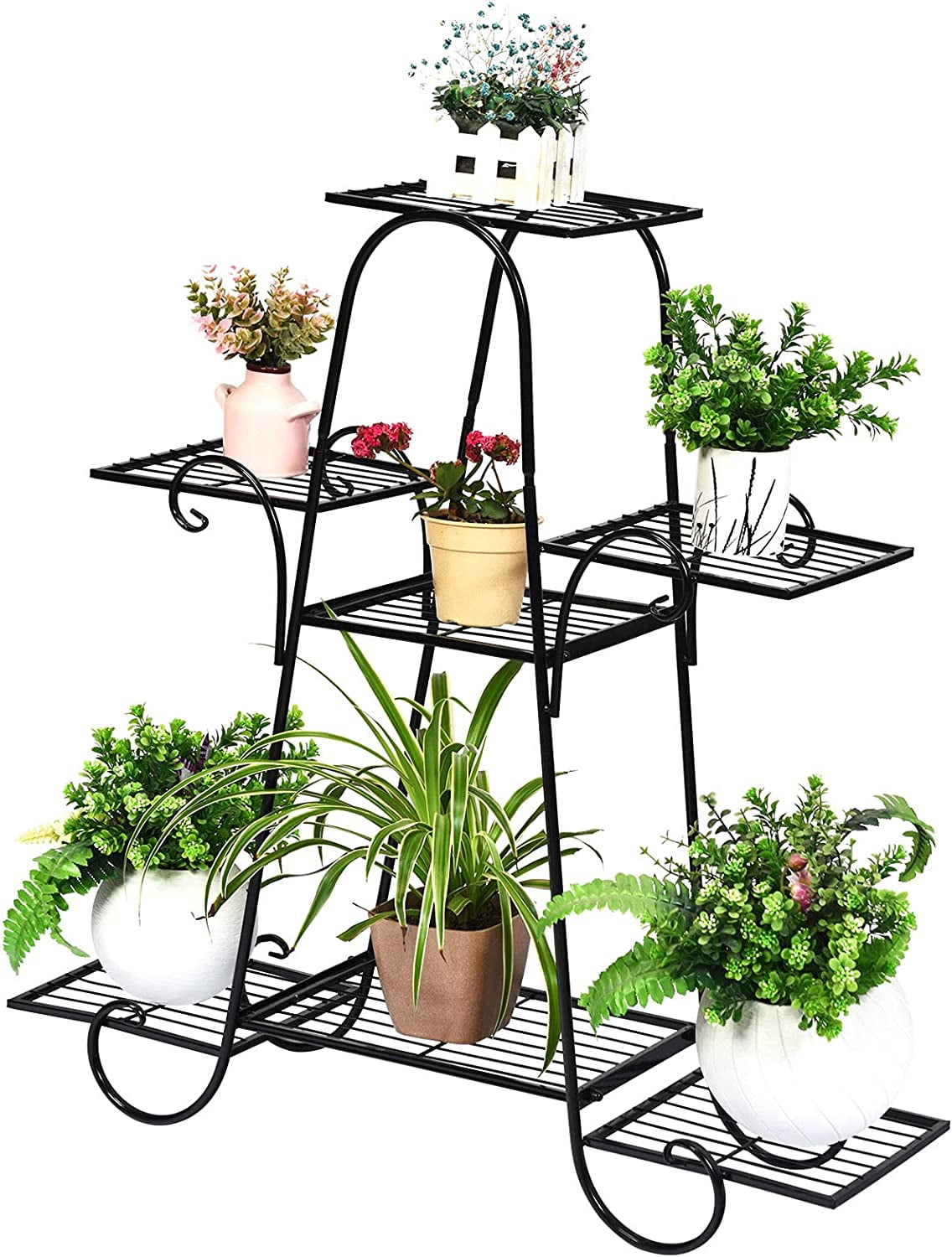 S AFSTAR 7 Tier Stand, Parisian Style Garden Cart Stand, Multi-layer ...