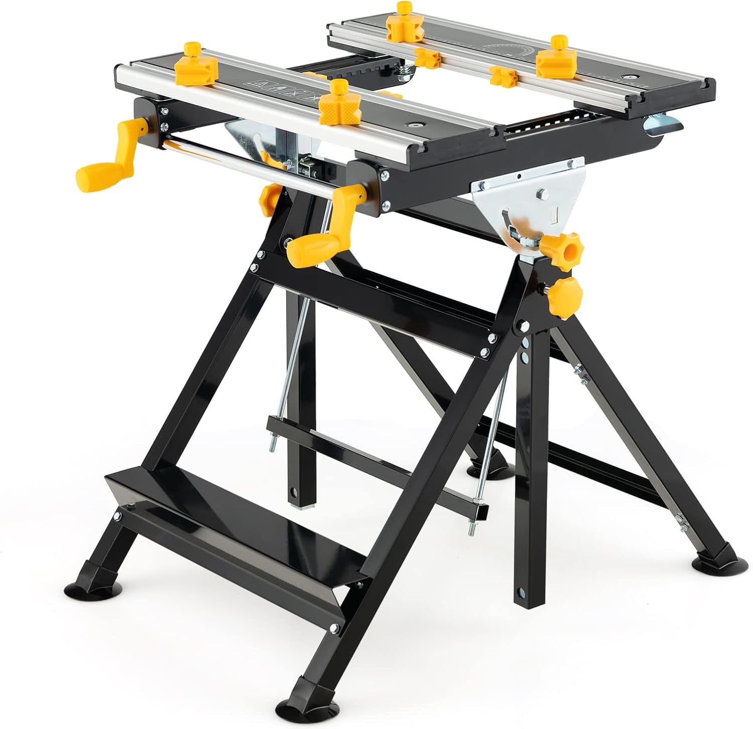 S AFSTAR Folding Work Table, Portable Workstation with Tiltable ...