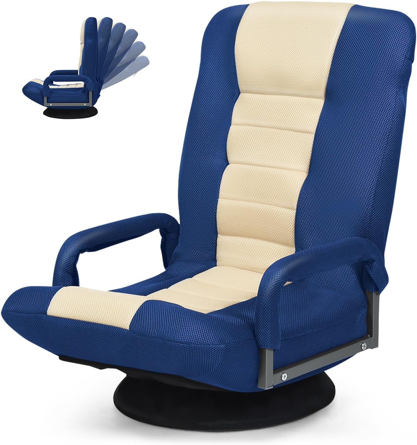 S AFSTAR Gaming Floor Chair, Swivel Gaming Chair Floor, Folding Gamer ...