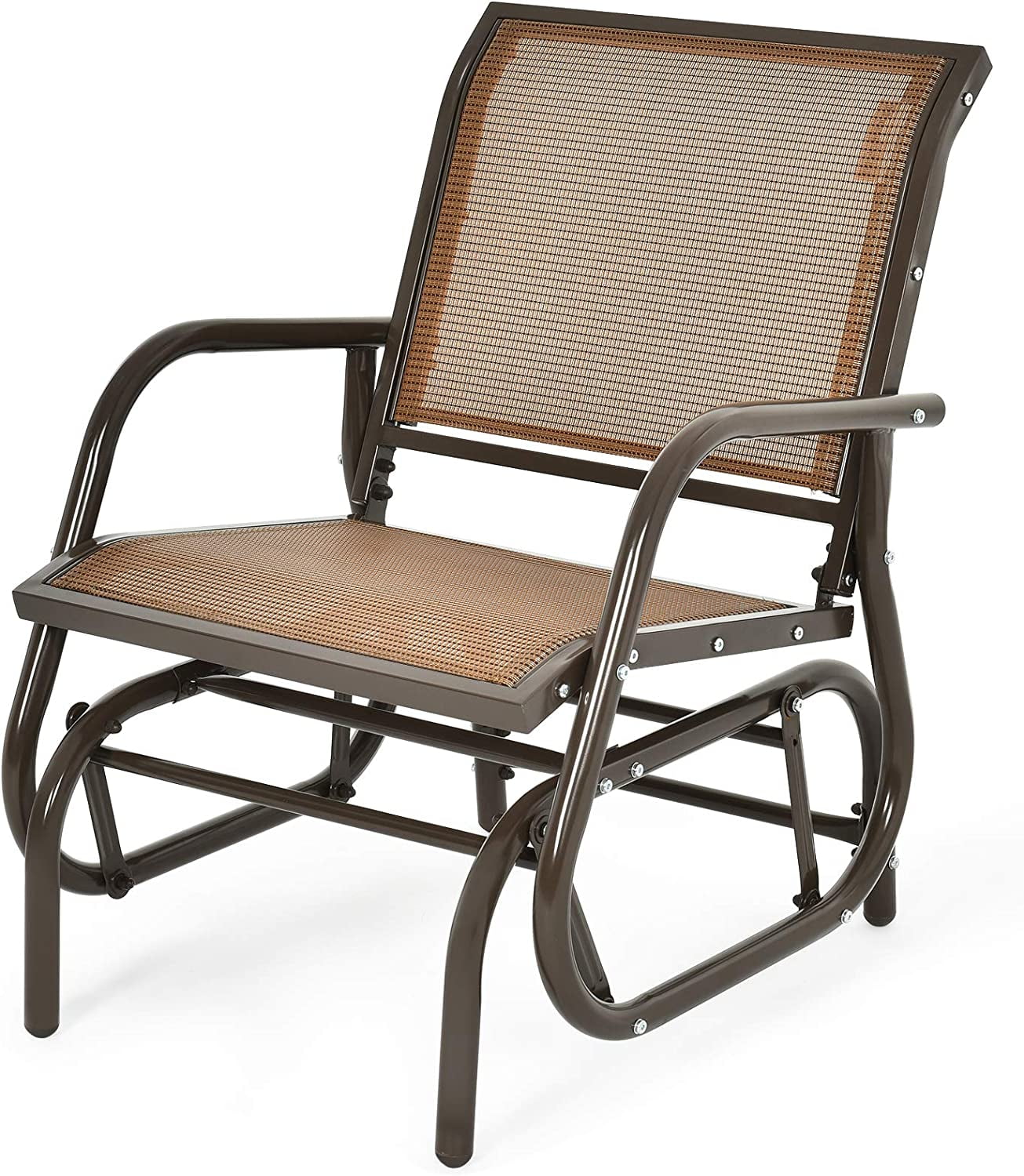S AFSTAR Outdoor Patio Glider Chair, Porch Glider Swing with Breathable ...