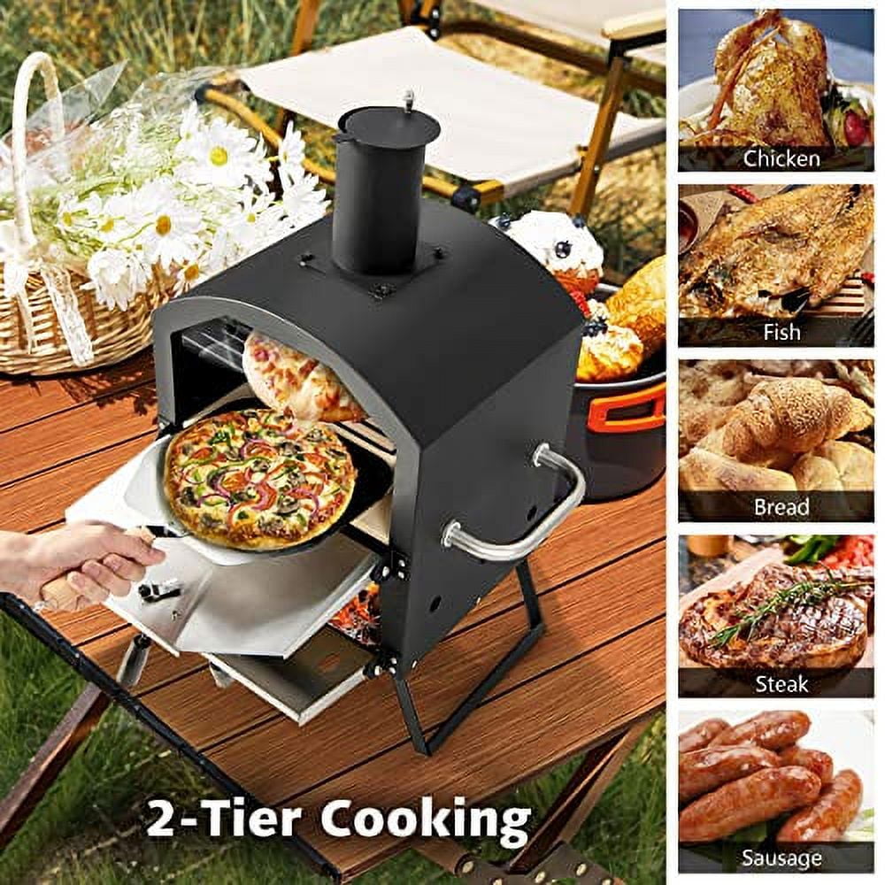 S AFSTAR Outdoor Pizza Oven, Countertop Pizza Maker with 12" Pizza ...