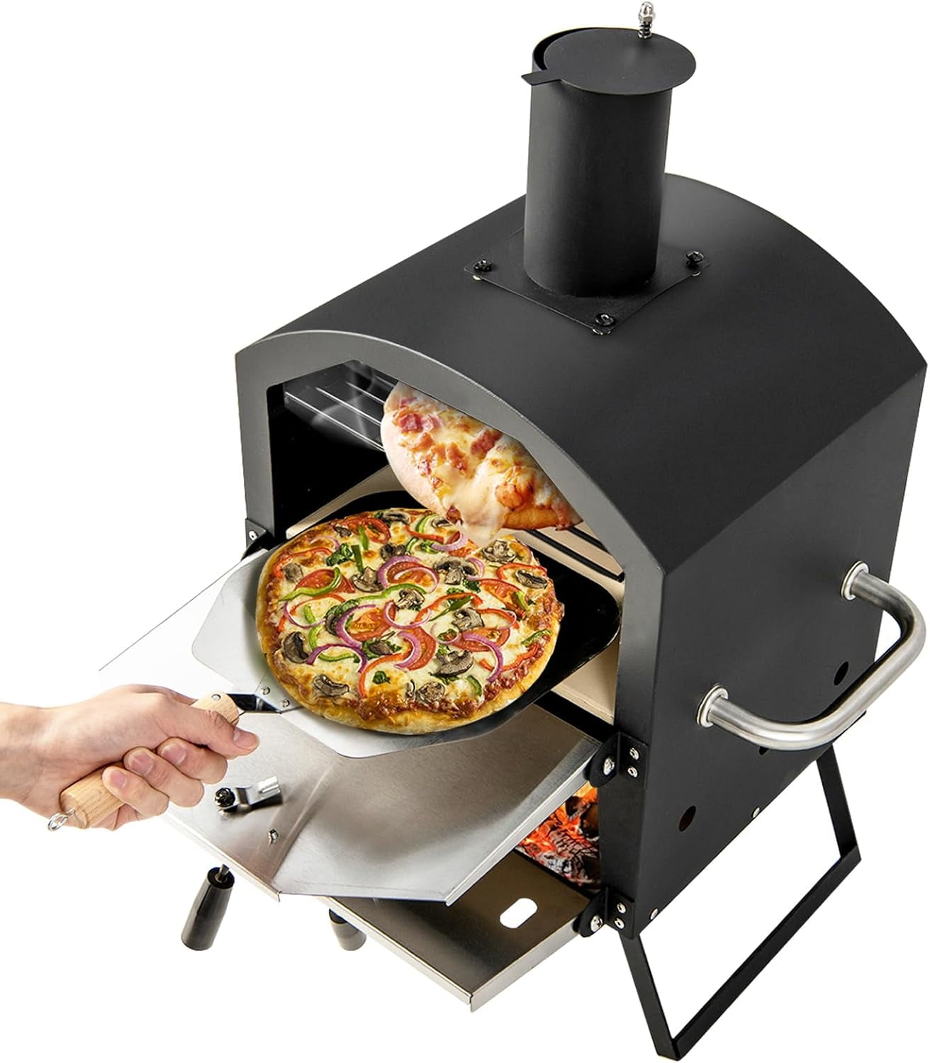 S AFSTAR Outdoor Pizza Oven, Countertop Pizza Maker with 12" Pizza ...