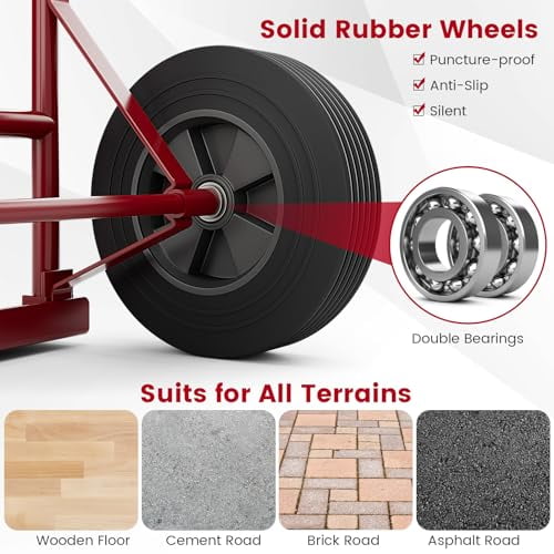 S AFSTAR P-Handle Hand Truck, High Back Sack Barrow with 10" Wheels ...