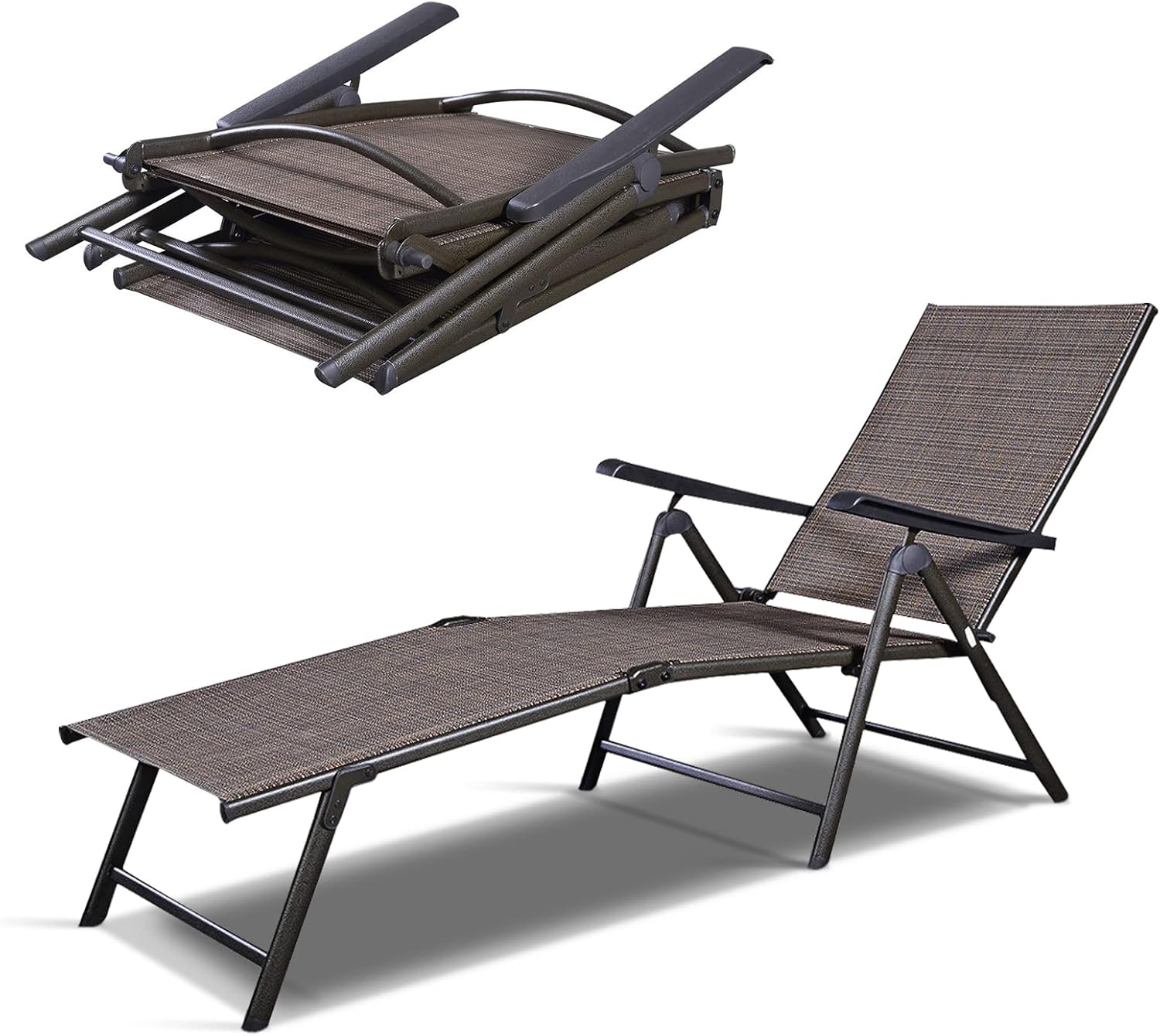 S AFSTAR Patio Chaise Lounges, Outdoor Reclining Lounge Chairs with ...