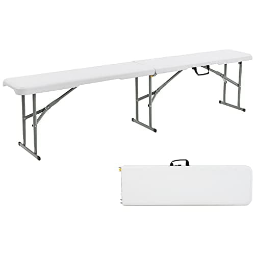 S AFSTAR Plastic Folding Bench, Lightweight & Portable Outdoor Camping ...