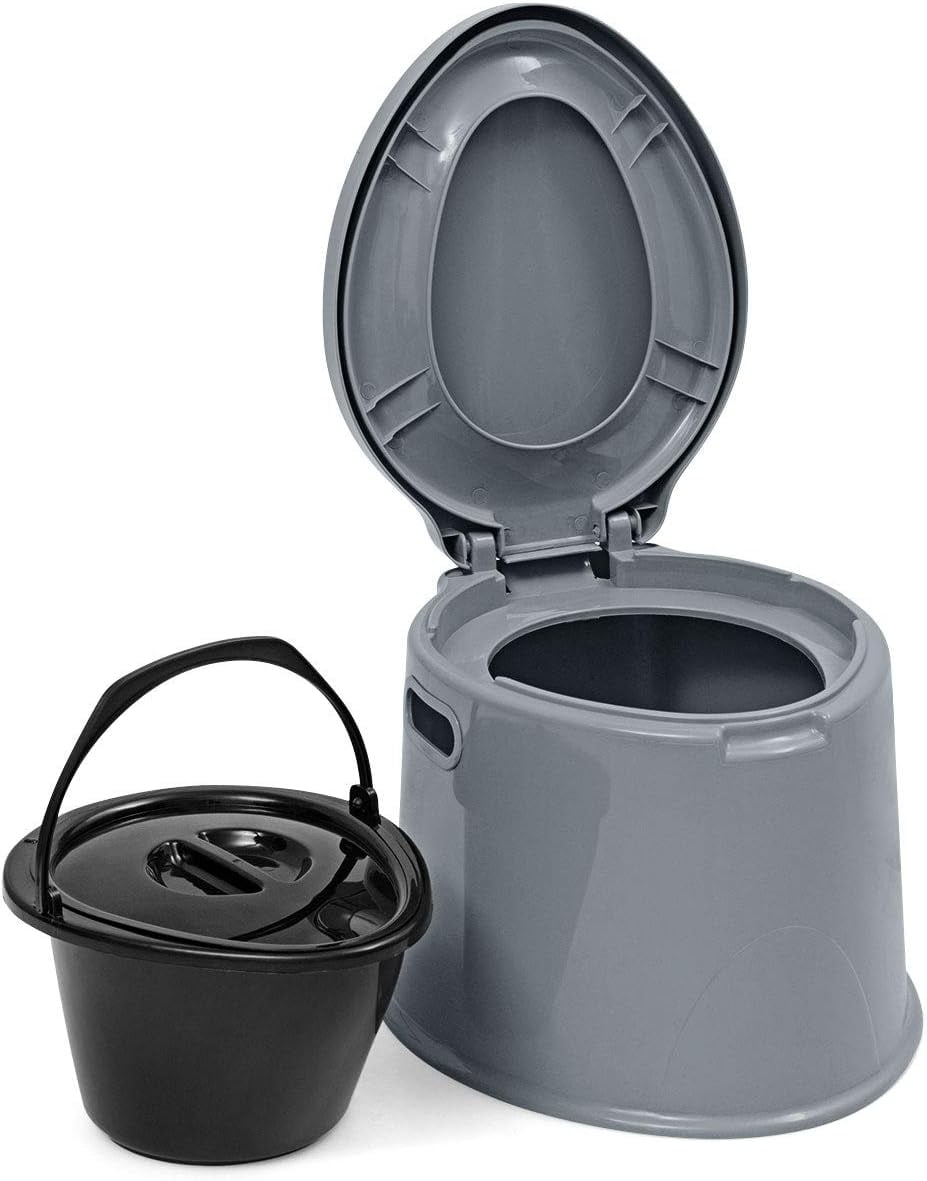 S AFSTAR Portable Toilet, Camping Porta Potty with Detachable Inner ...