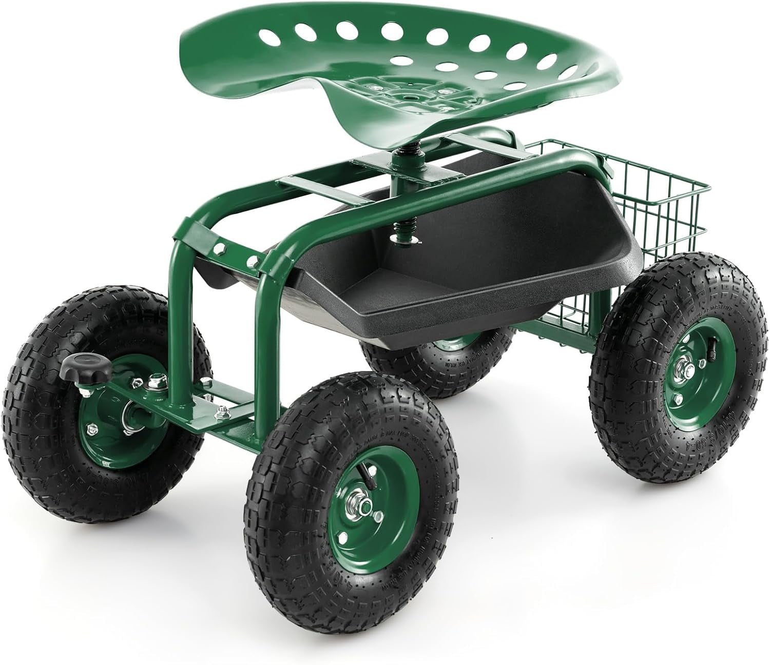 S AFSTAR Rolling Garden Cart, Wagon Scooter with 360° Swivel Seat ...