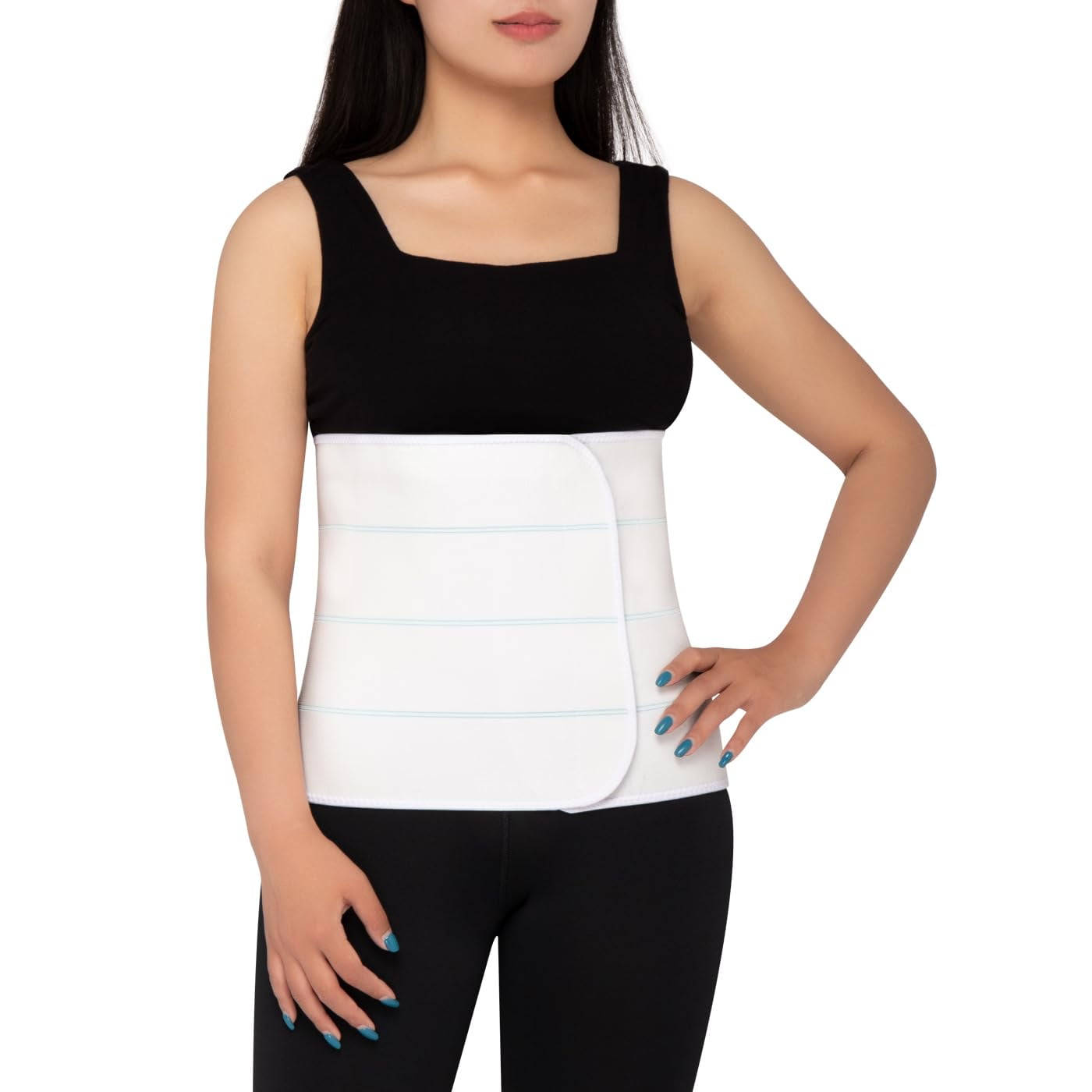 S Abdominal Binder Post Surgery for Men and Women, 12" High Postpartum ...