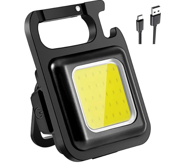 S Cart Mini COB 500 Lumens Magnetic Light l Rechargeable Cob Keychain ...