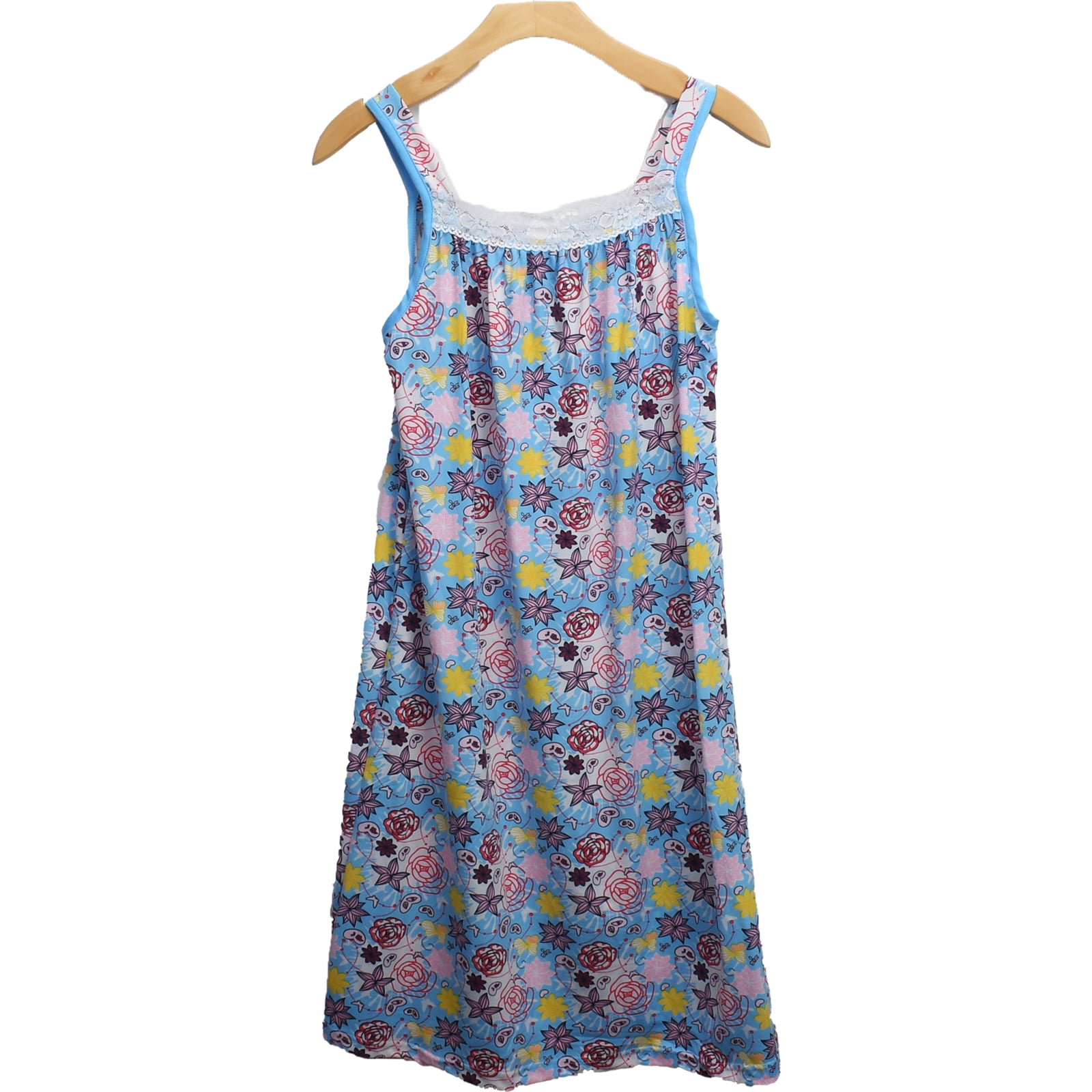 S.Christina Women's Nightgowns Soft Cotton Night Gown Lace Sleepwear ...