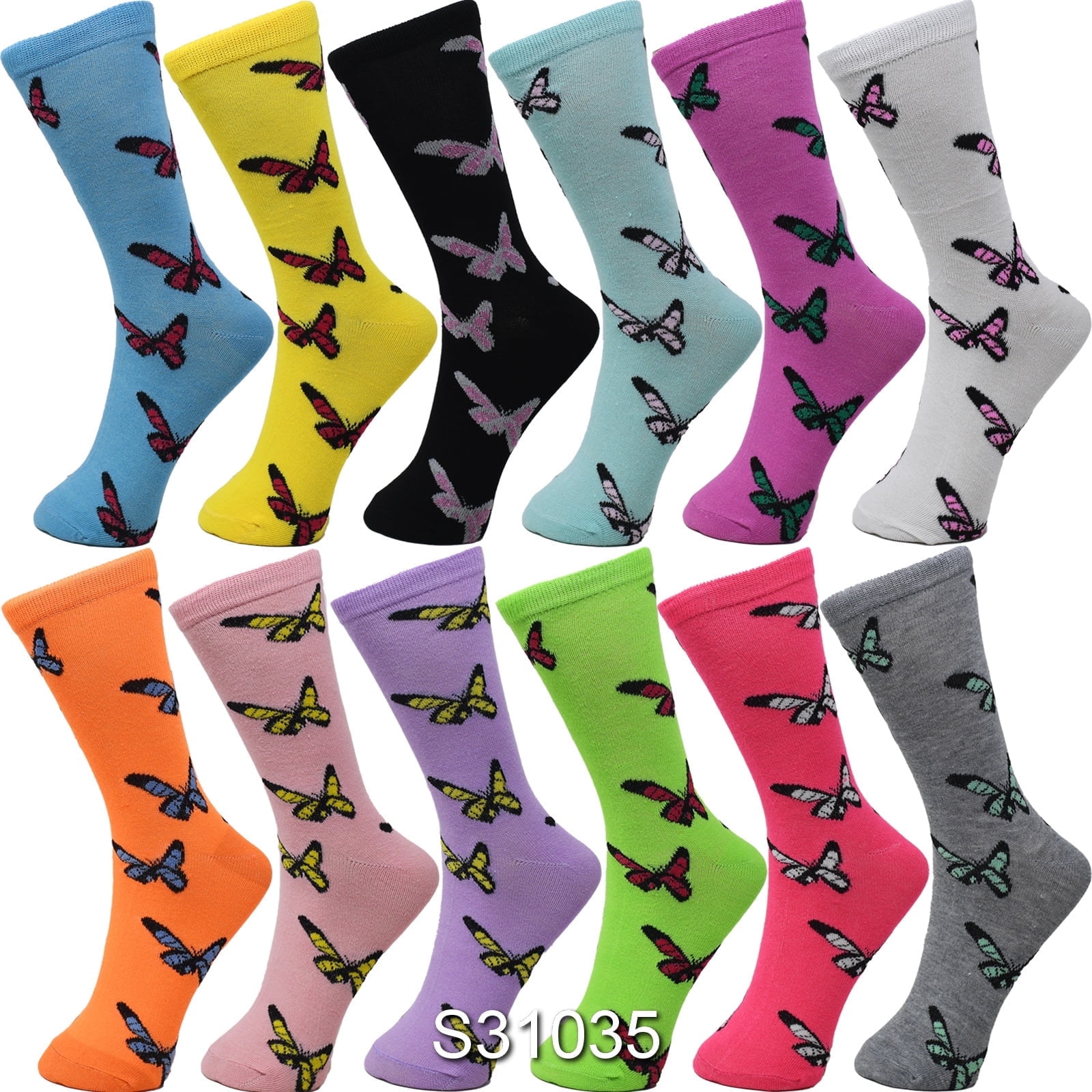 S.Christina Women's Patterned Cotton Socks, Soft, Comfortable and ...
