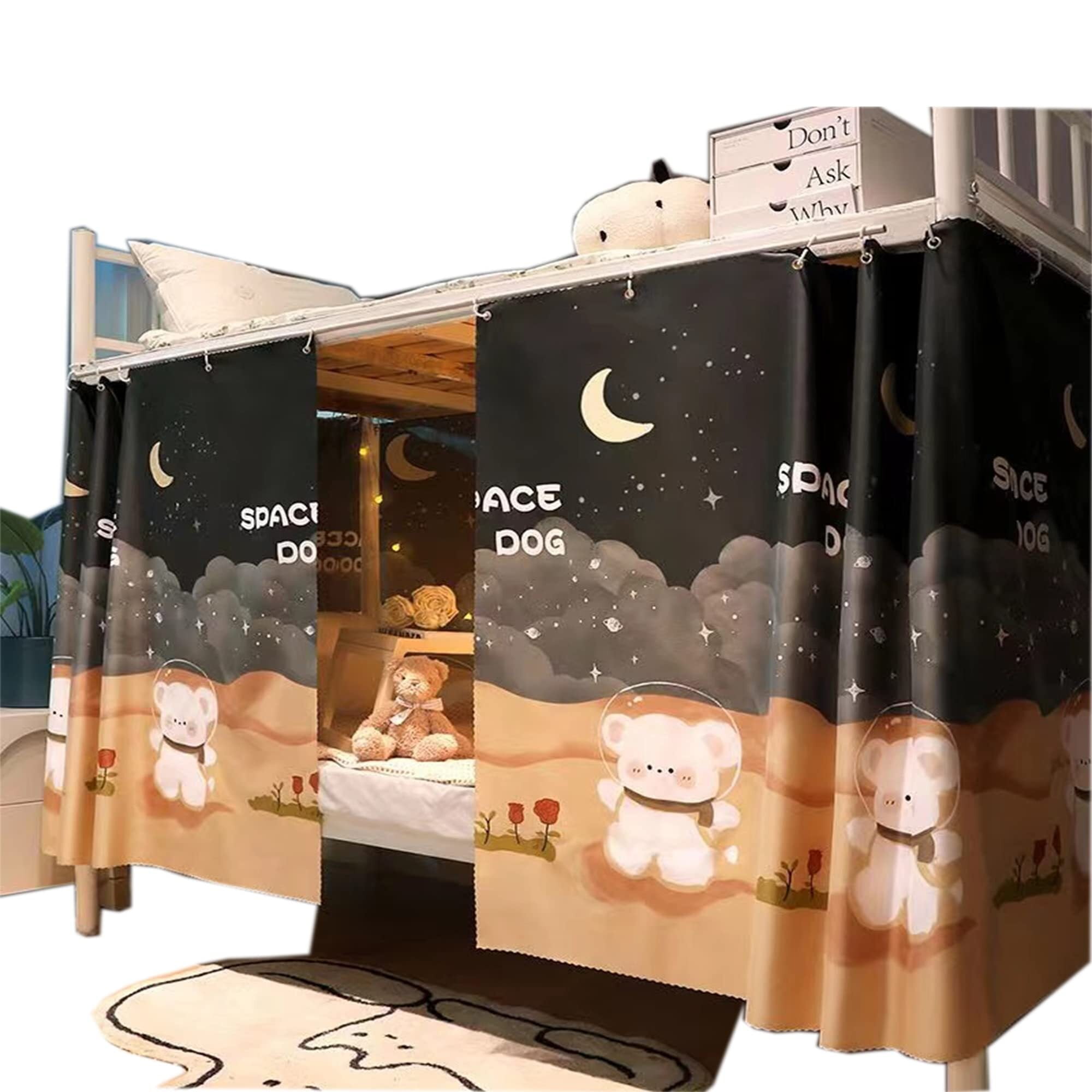 S Dorm Home Bunk Nets Bed Curtains Cloth Bed Canopy Blackout Men Women ...