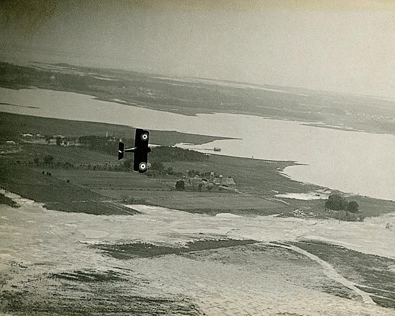 S.E.5 British biplane over France WWI Style - A - 24x36 Inch Laminated ...