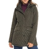 S.E.B. by Sebby Quilted Jacket with Detachable Hood (Women’s) - Walmart.com