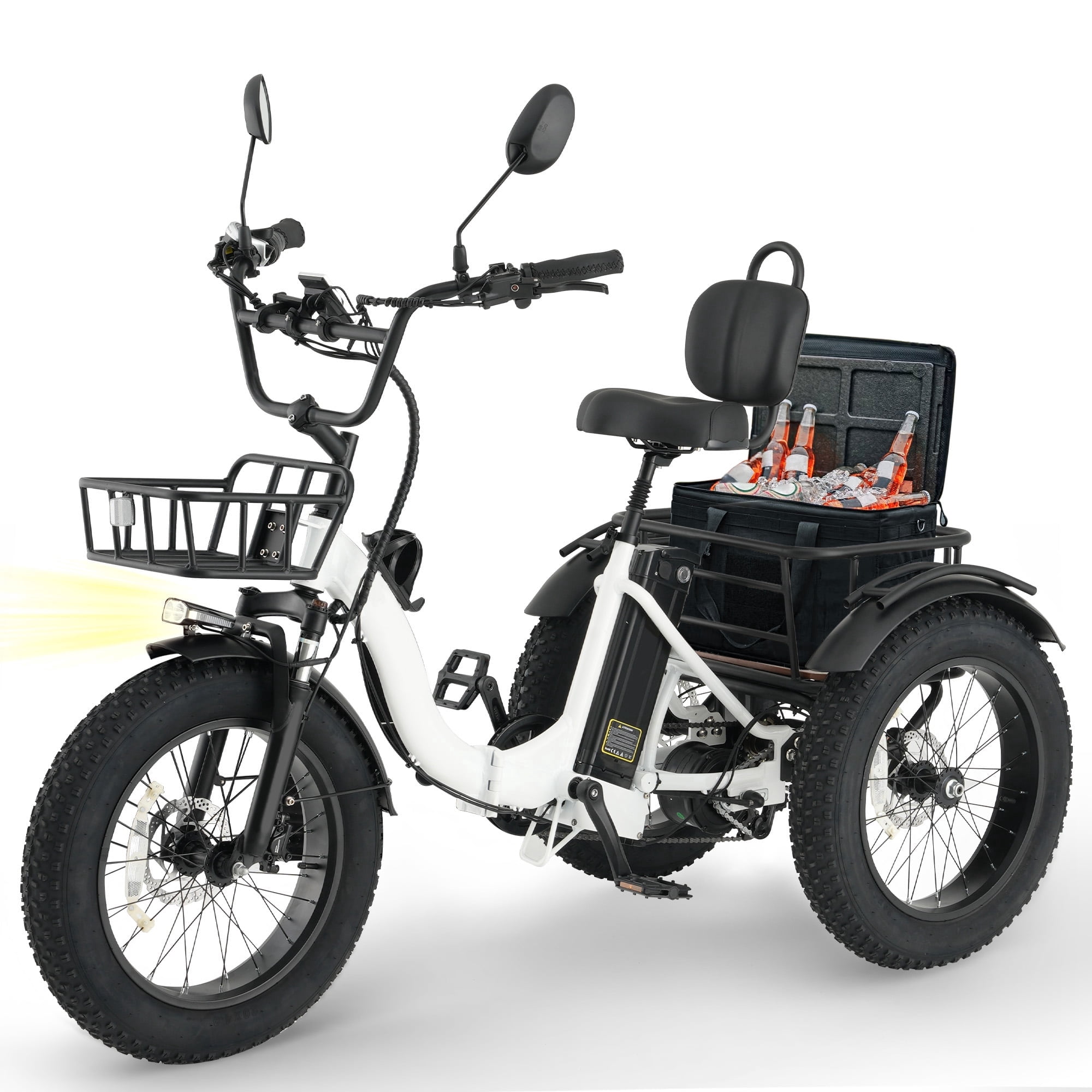 S Electric Tricycle for Adults, 750W(Peak 1350W) Motor, 48V13Ah Battery ...