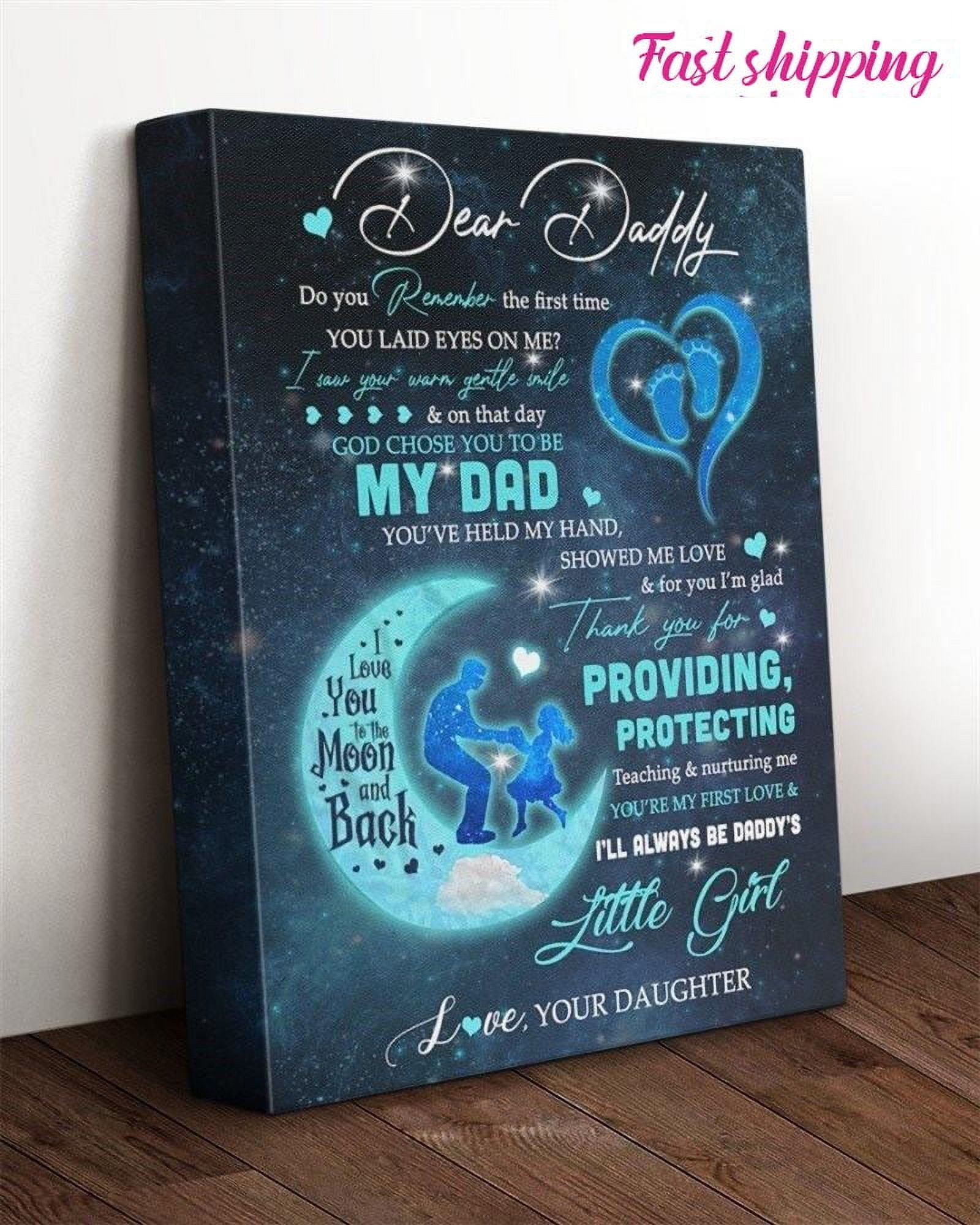 S For Dad Dear Daddy Thank You For Providing Protecting Poster Wall Art ...