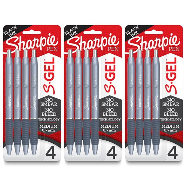 S-Gel, Gel Pens, Medium Point (0.7mm), Frost Blue Body, Black Gel Ink ...