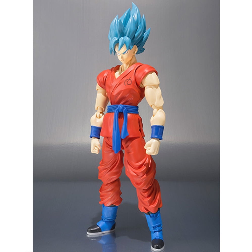 S. H.F 6"Anime Dra*gon Ball ''Sun Wukong Blue Black Hair Saiyan Raised ...