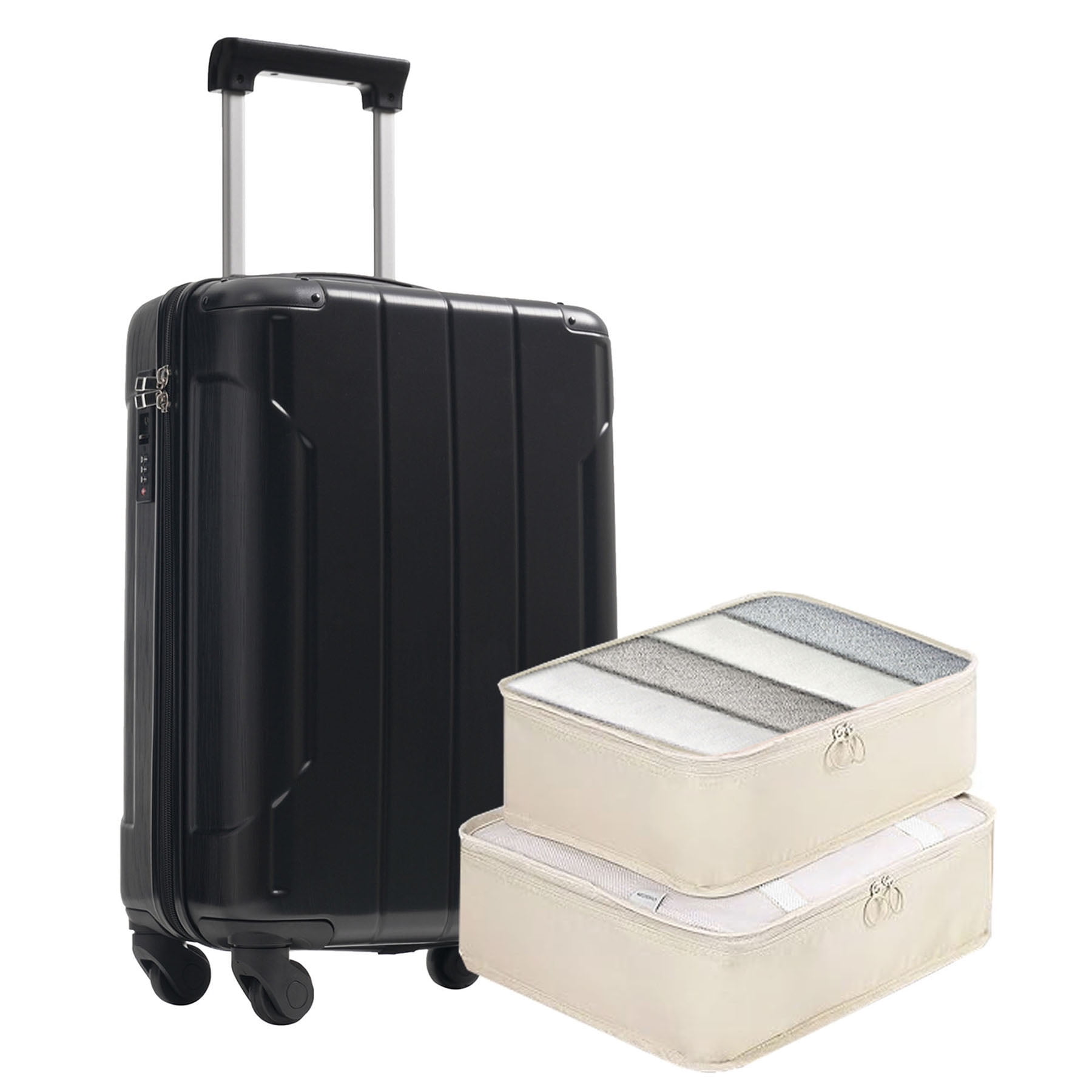 S-HOME 20-Inch Durable Hardshell Carry-On Suitcase with Lightweight ABS ...