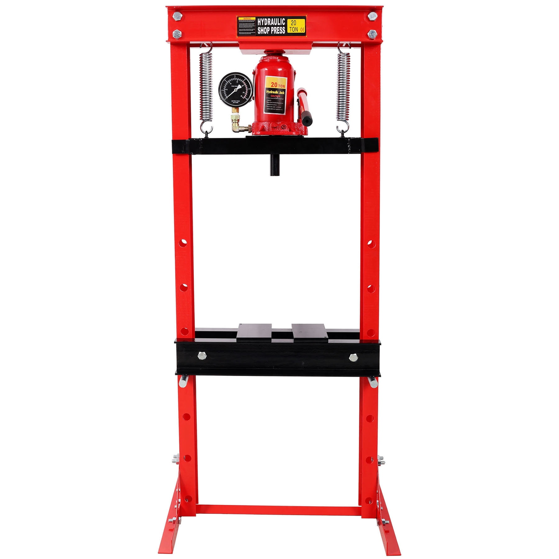 S-HOME 20-Ton Hydraulic Shop Press With Gauge, Solid Steel Construction ...