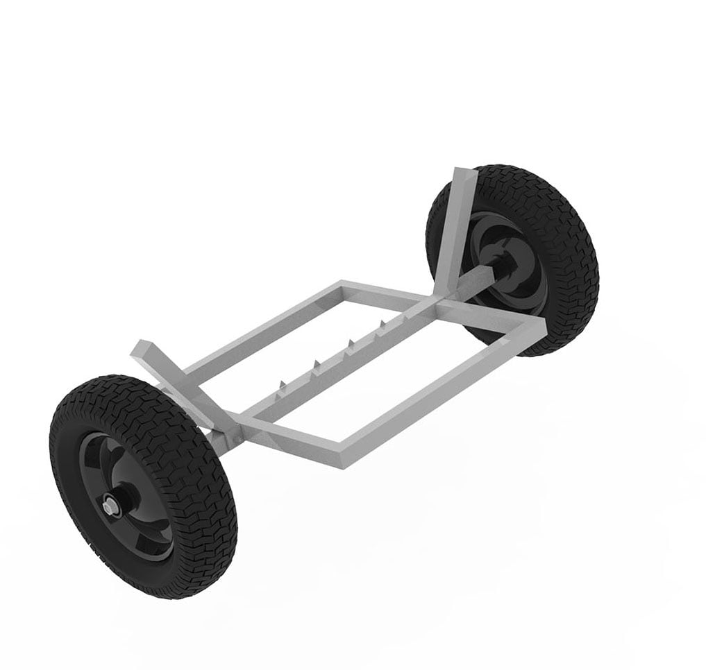 S-HOME 24-Inch Steel Log Carrier Log Dolly with All-Terrain Tires 1500 ...