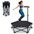 S-HOME 37 Inch Foldable Mini Trampoline, One-Step Open Design ...