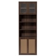 S-HOME 71” Tall Kitchen Pantry Cabinet Anti-Tip Organizer with Open ...