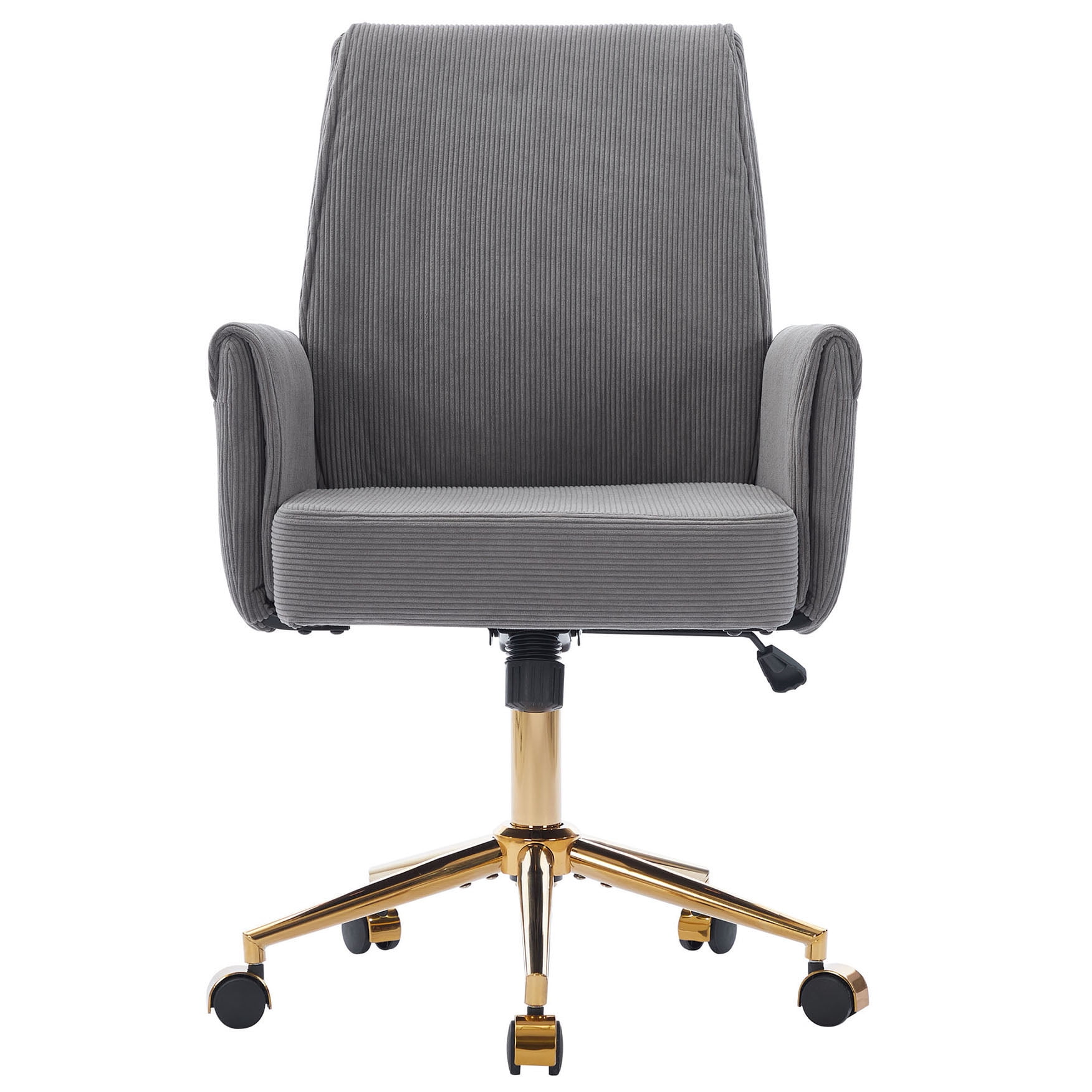 S-HOME Ergonomic Mid-Back Liftable Office Chair in Striped Fabric with ...