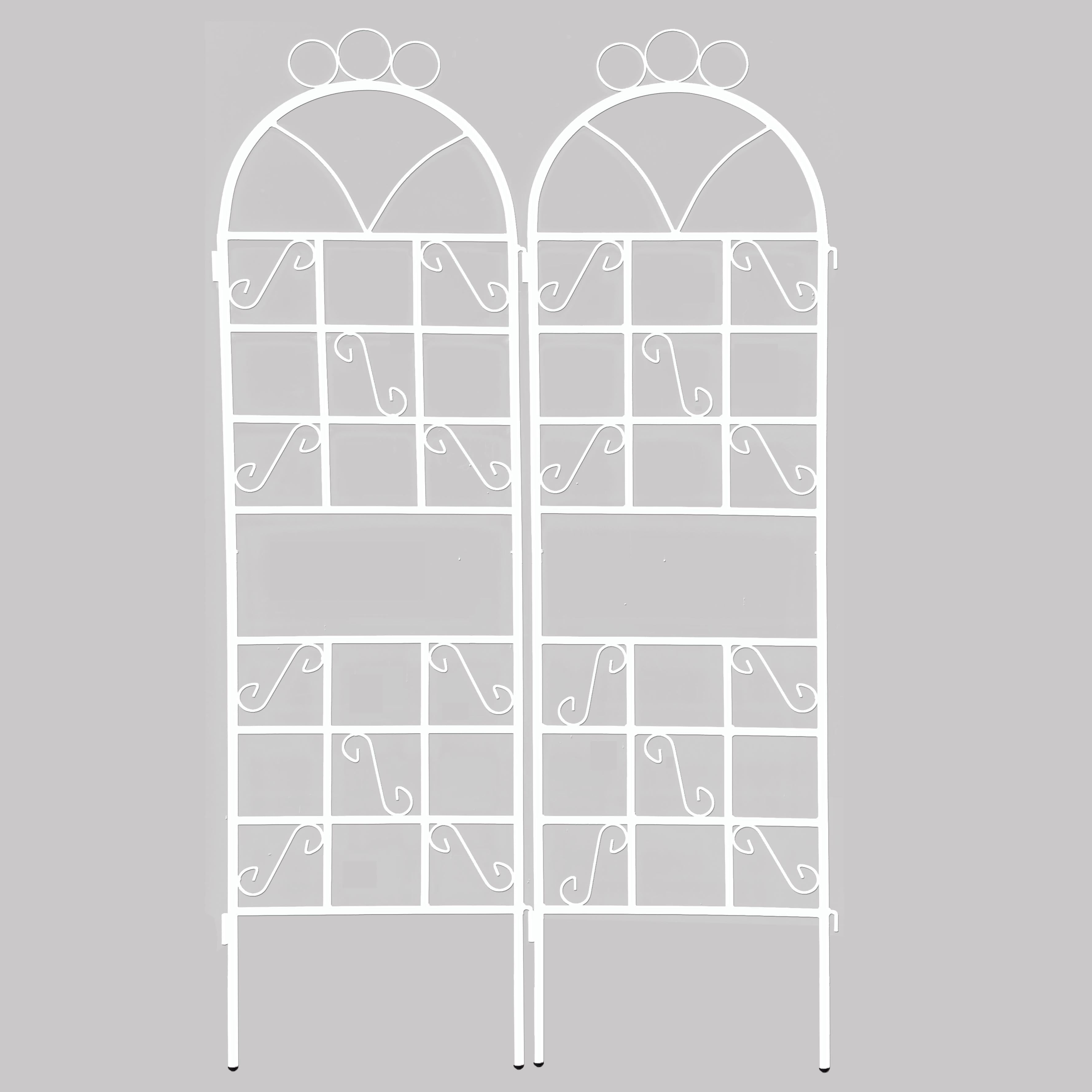 2-Pack Large Iron Garden Trellis, Heavy Duty Rustproof Support for ...