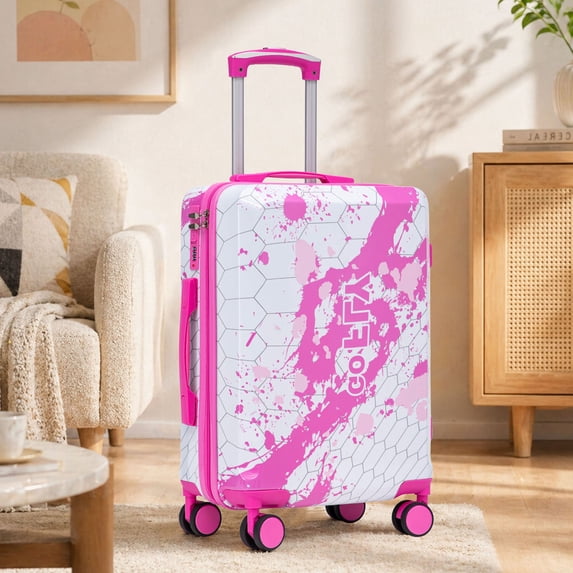 S-HOME Waterproof 20 Inch PC Luggage with Swivel Wheels, Ergonomic ...