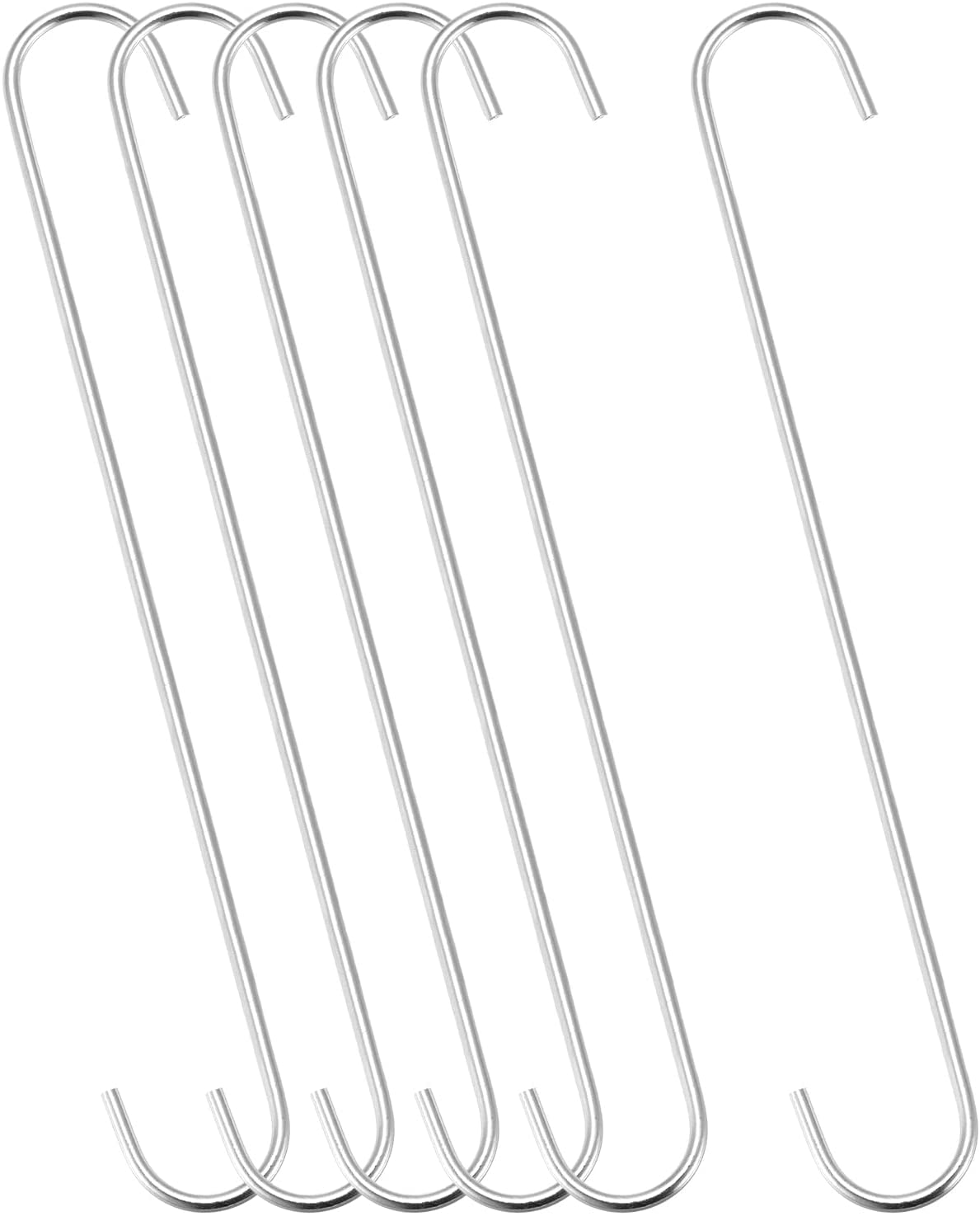 S Hanging Hooks, 12inch/300mm Extra Long Steel Hanger, Indoor Outdoor ...