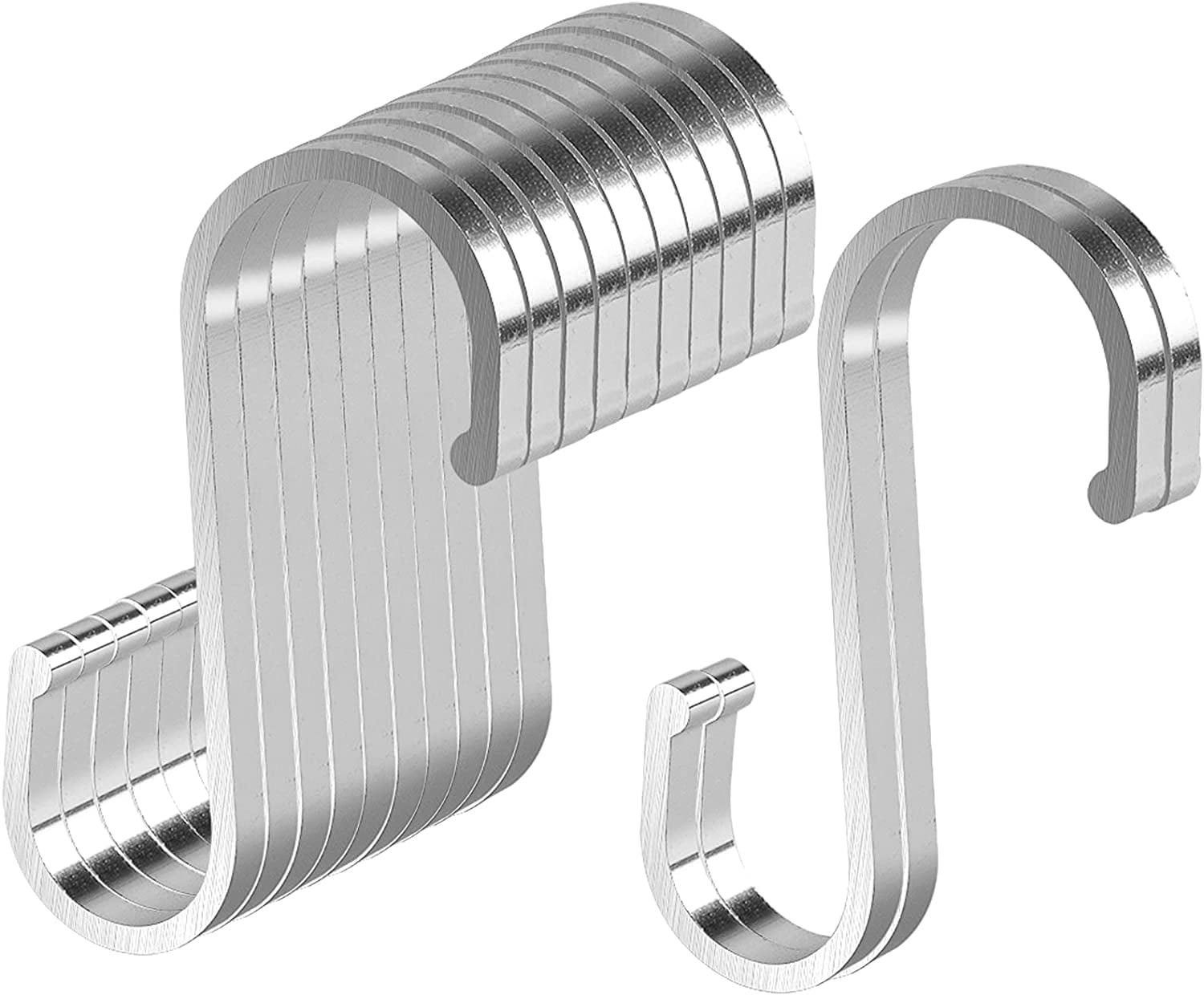 S Hooks, 12 Pack Aluminum S Shaped Hooks, 3.2-inch Lightweight S ...
