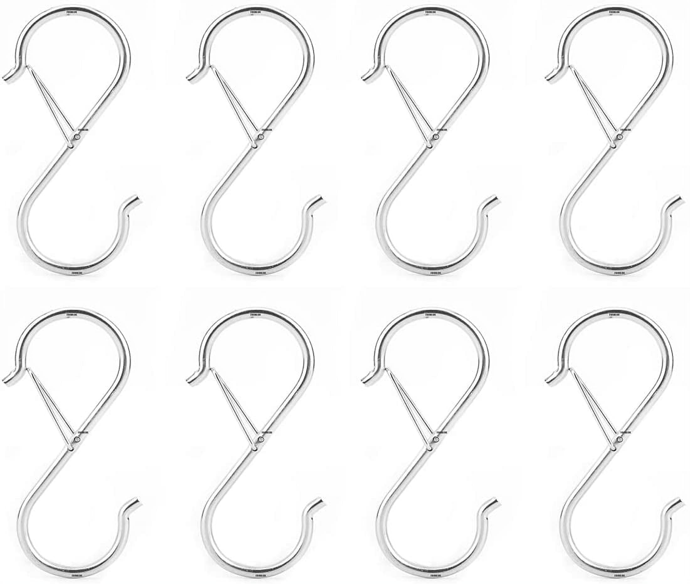 S Hooks for Hanging - S Shaped Hooks for Kitchen Utensil and Closet Rod ...